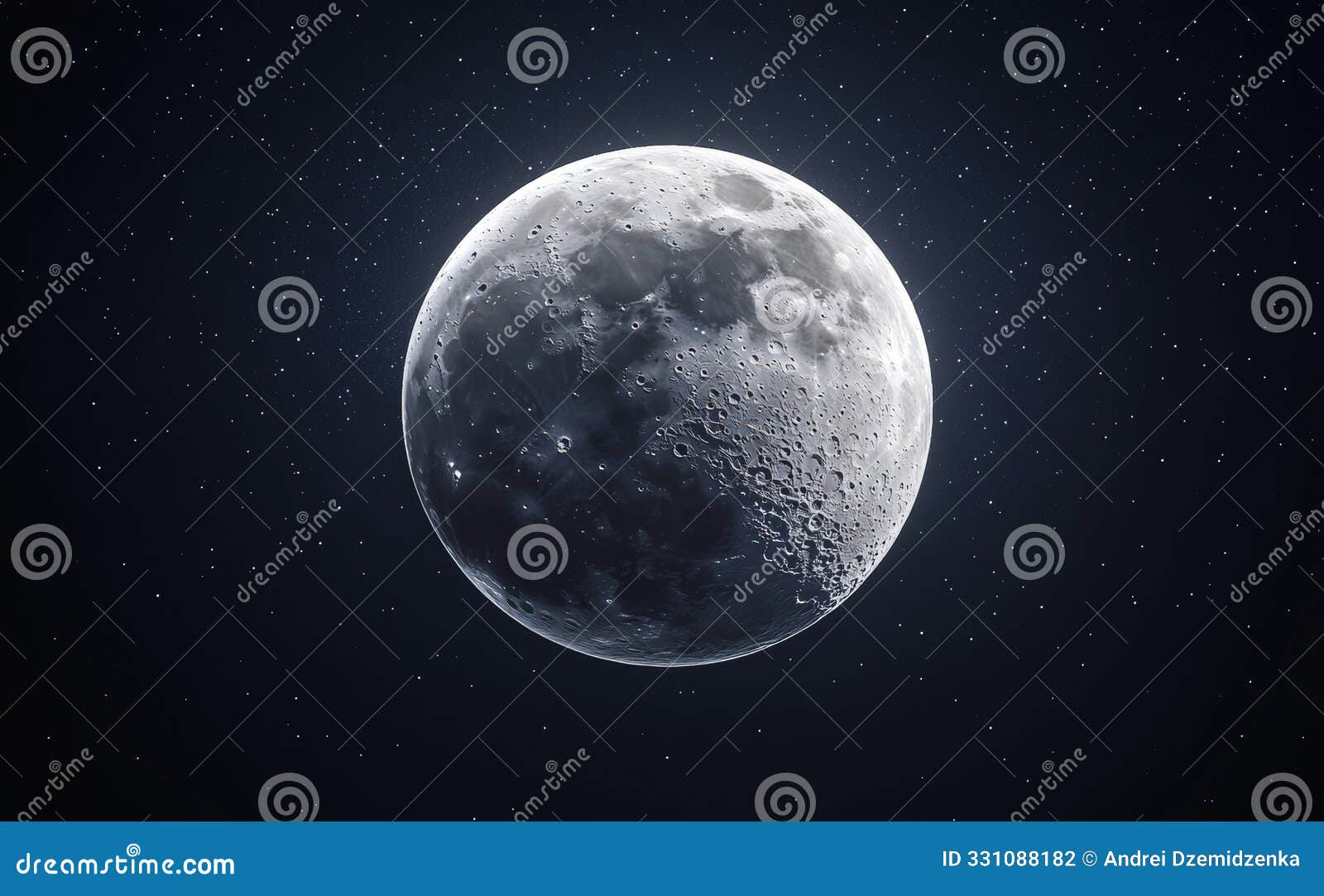 An Illustration of the Moon from the Orion Window. the Artemis Space ...