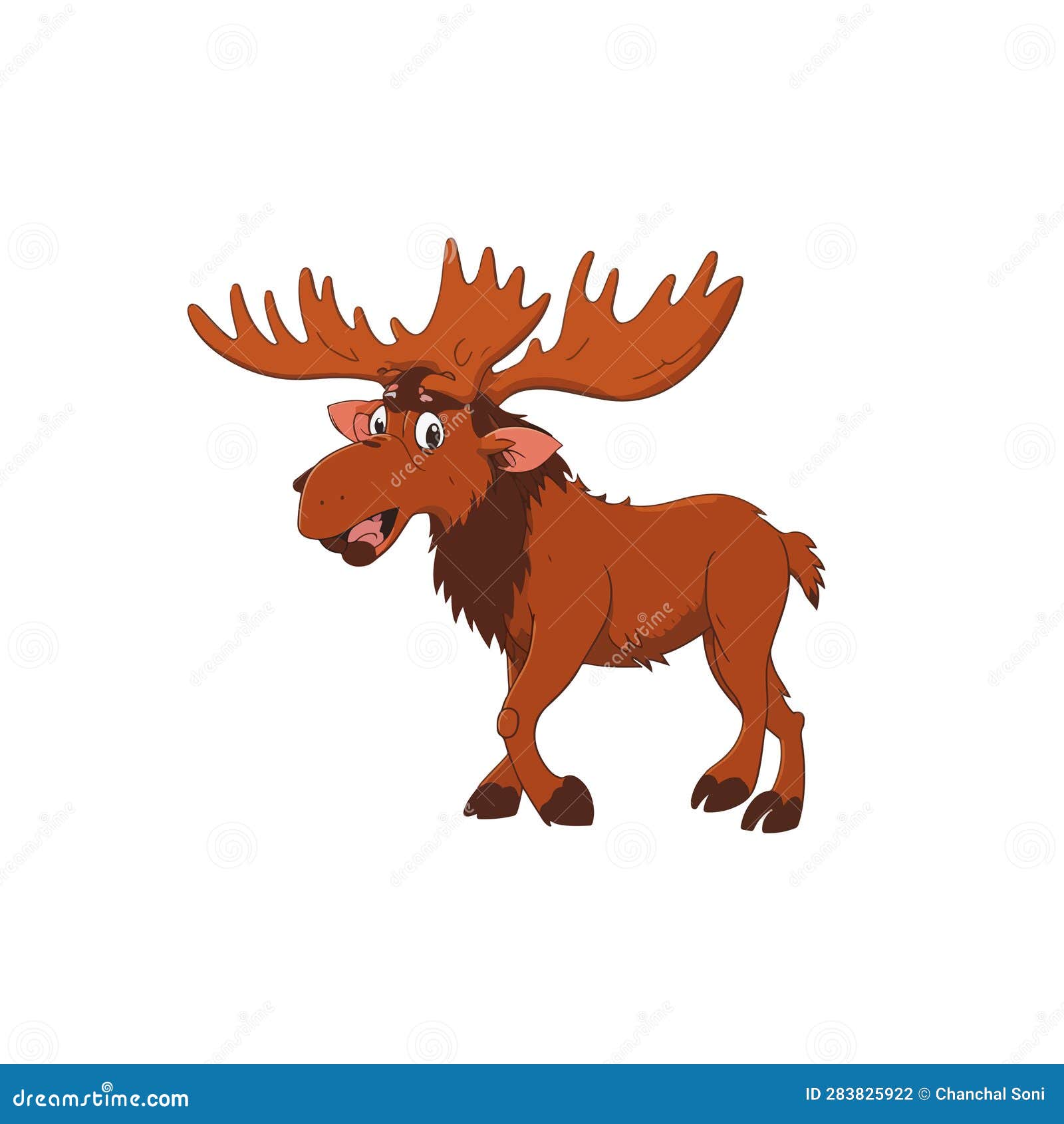 Illustration of Moose Cartoon Vector Design Stock Illustration ...