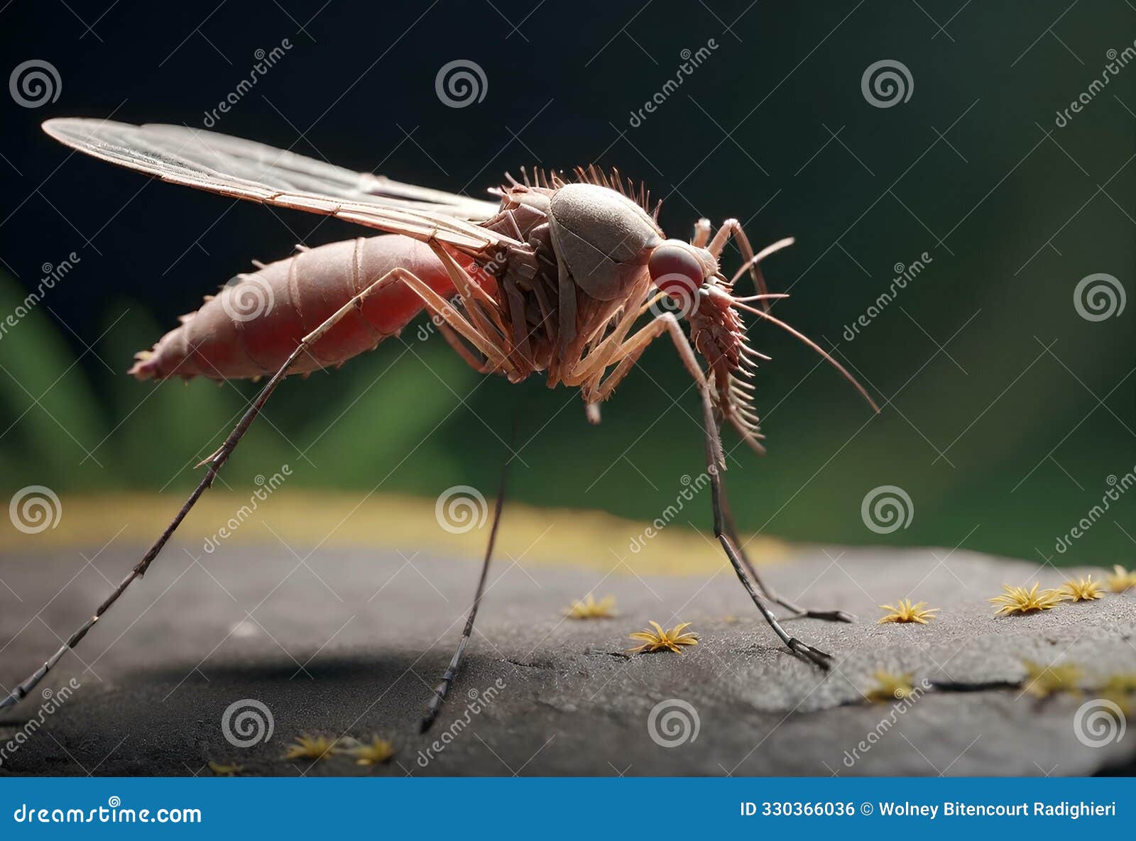 Illustration of a Mosquito in Hyperfocus Stock Photo - Image of ...