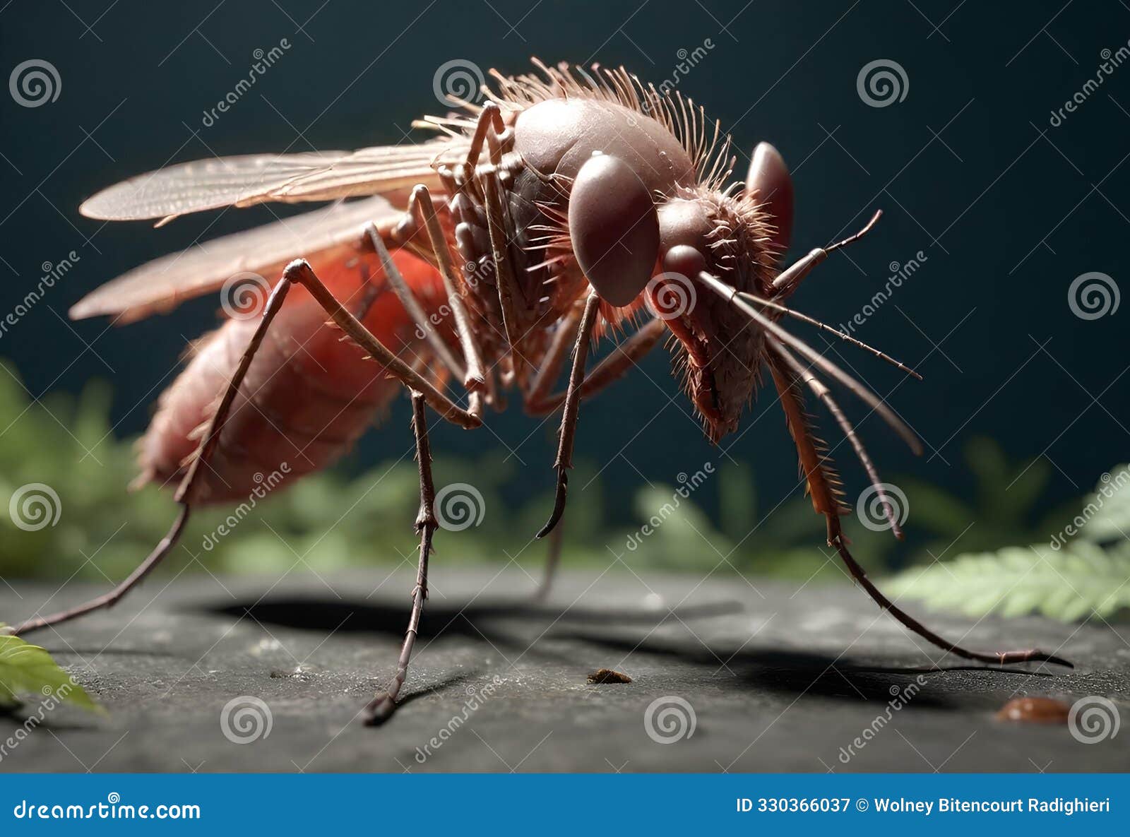 Illustration of a Mosquito in Hyperfocus Stock Image - Image of insect ...