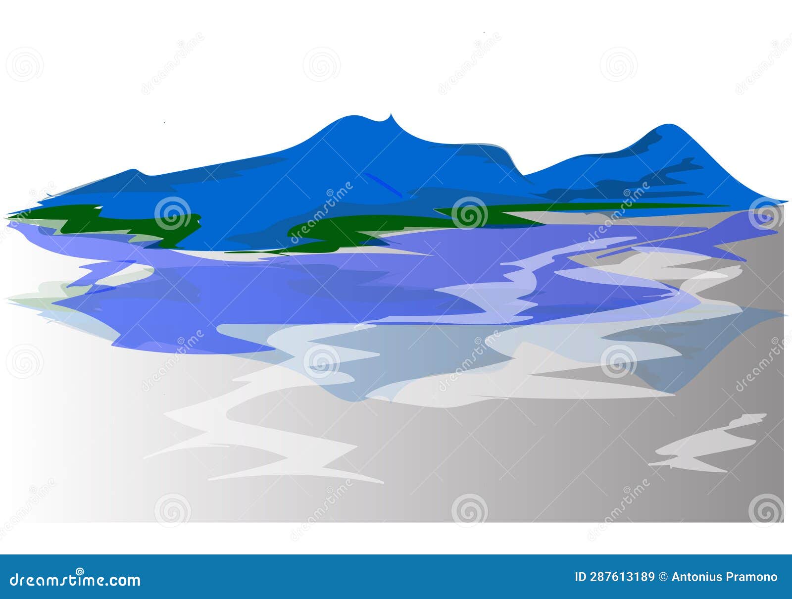 Illustration Mountain Simple View Template Design Stock Illustration ...