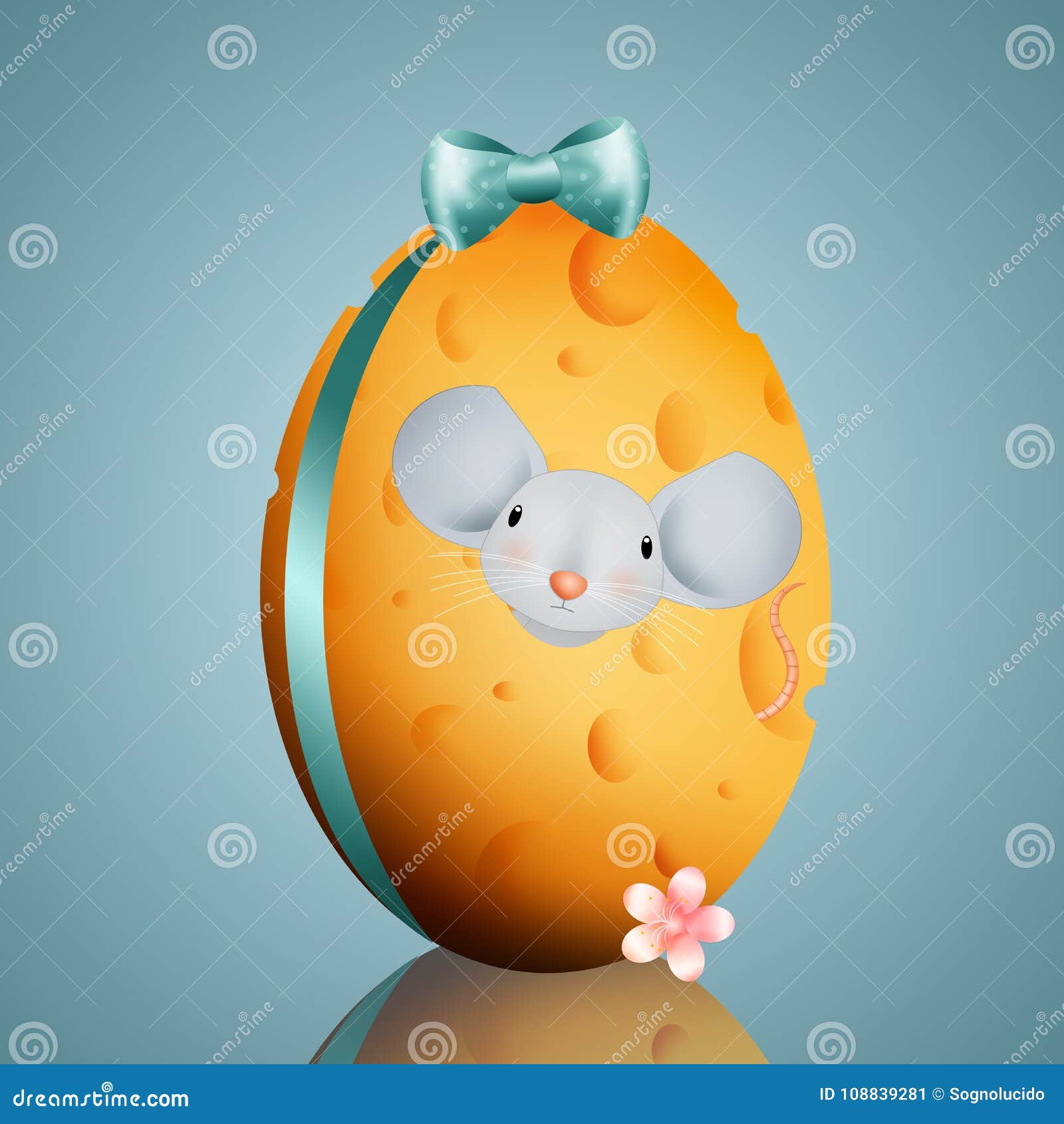 Mice in Easter egg stock illustration. Illustration of food - 108839281