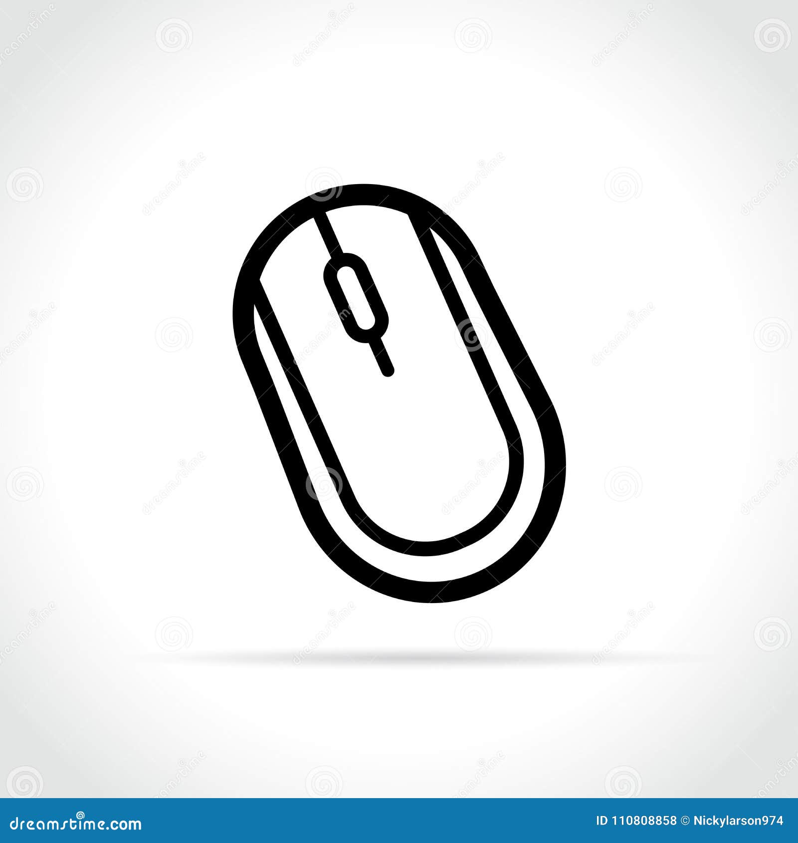 Mouse Icon on White Background Stock Vector - Illustration of internet ...