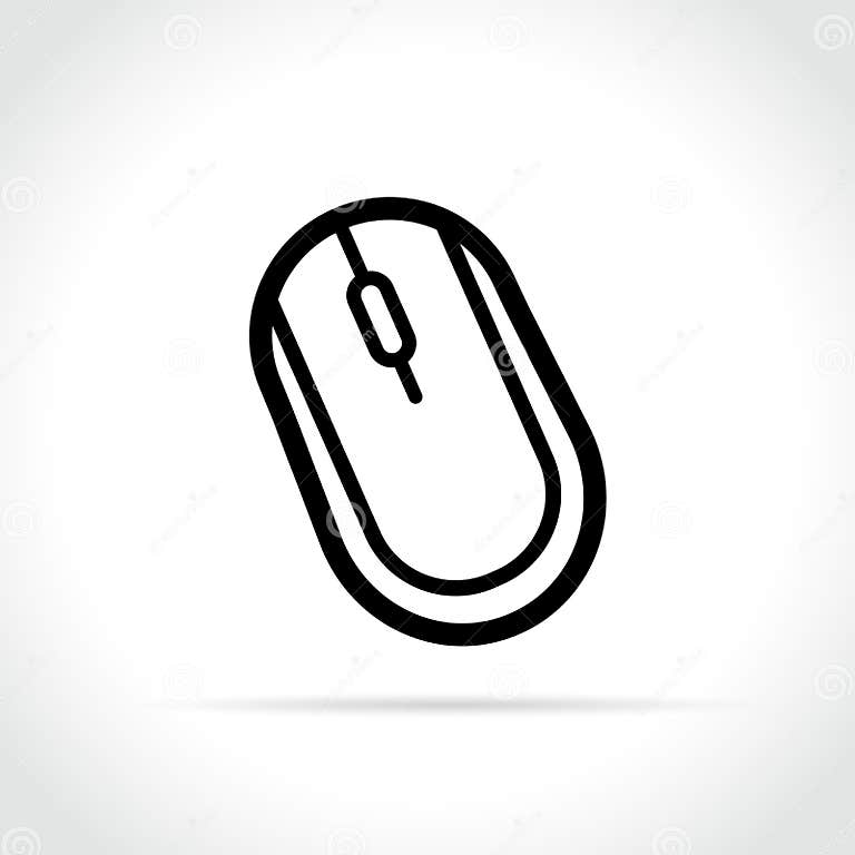 Mouse Icon on White Background Stock Vector - Illustration of internet ...