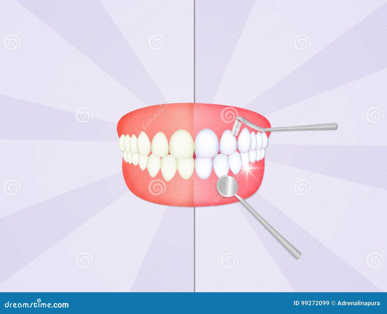 Mouth with clean teeth stock illustration. Illustration of medicine ...