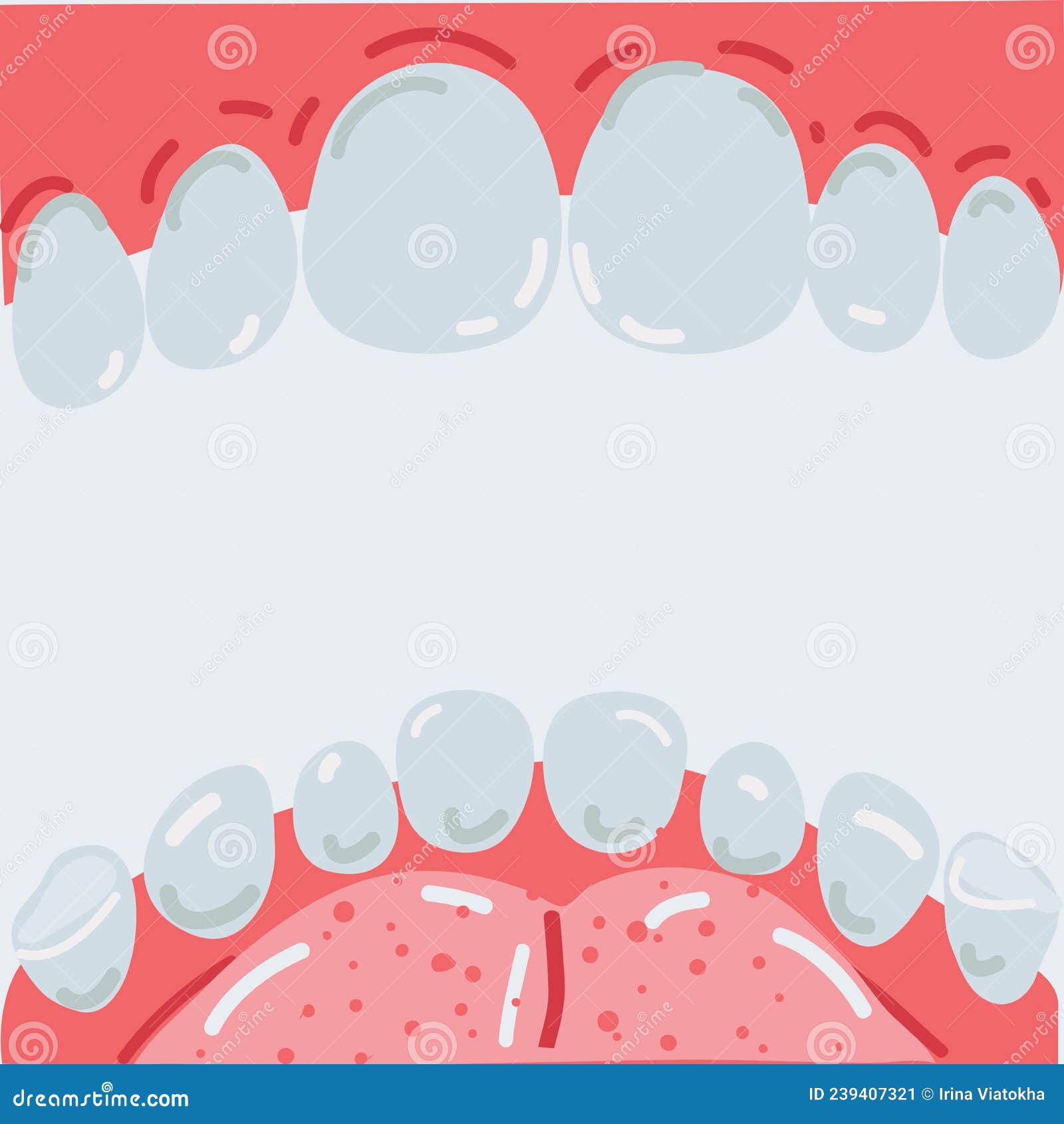 Illustration of Mouth with Teeth Inside View Stock Vector ...