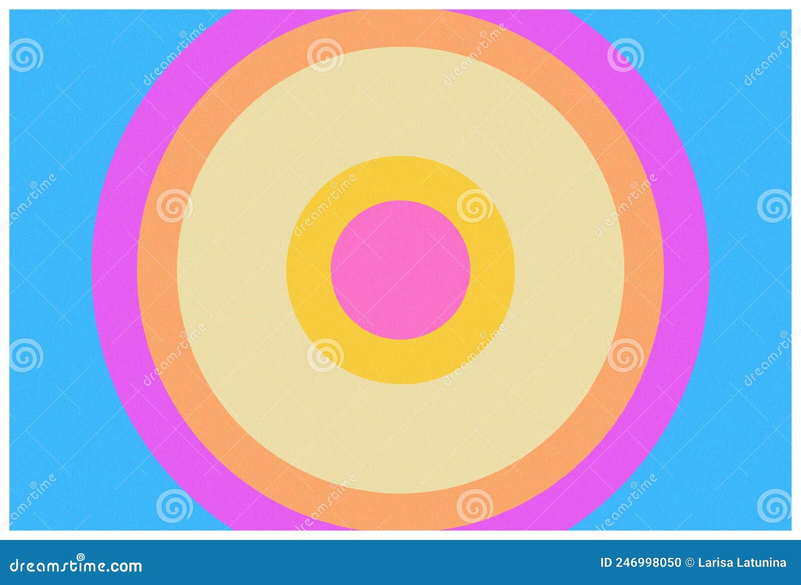 Illustration with Multi-colored Bright Discs on a Blue Background ...