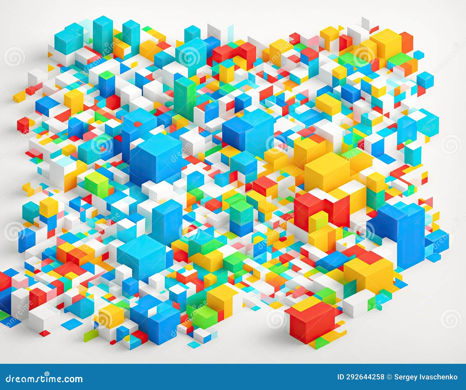 Illustration of Multi-colored Geometric Shapes. Stock Illustration ...