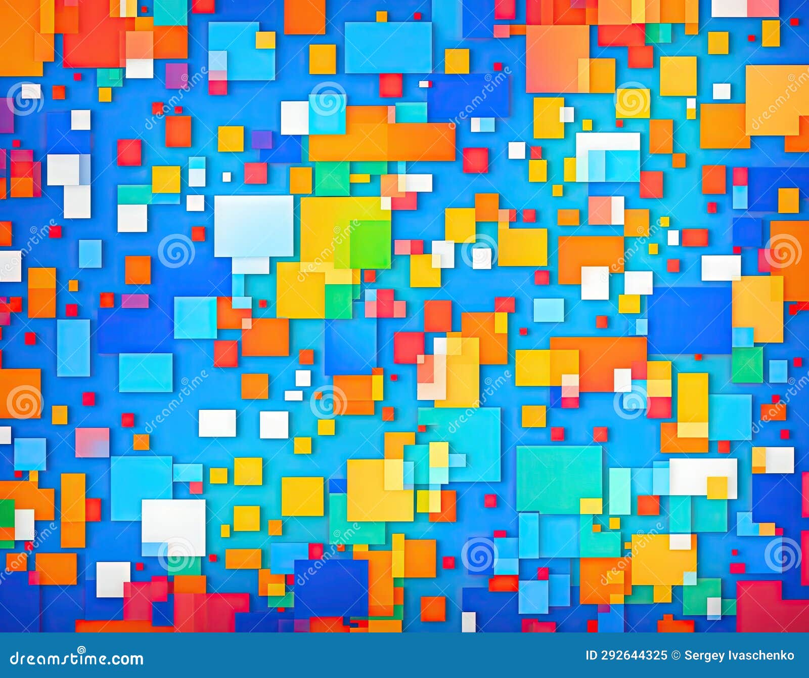 Illustration of Multi-colored Geometric Shapes. Stock Illustration ...