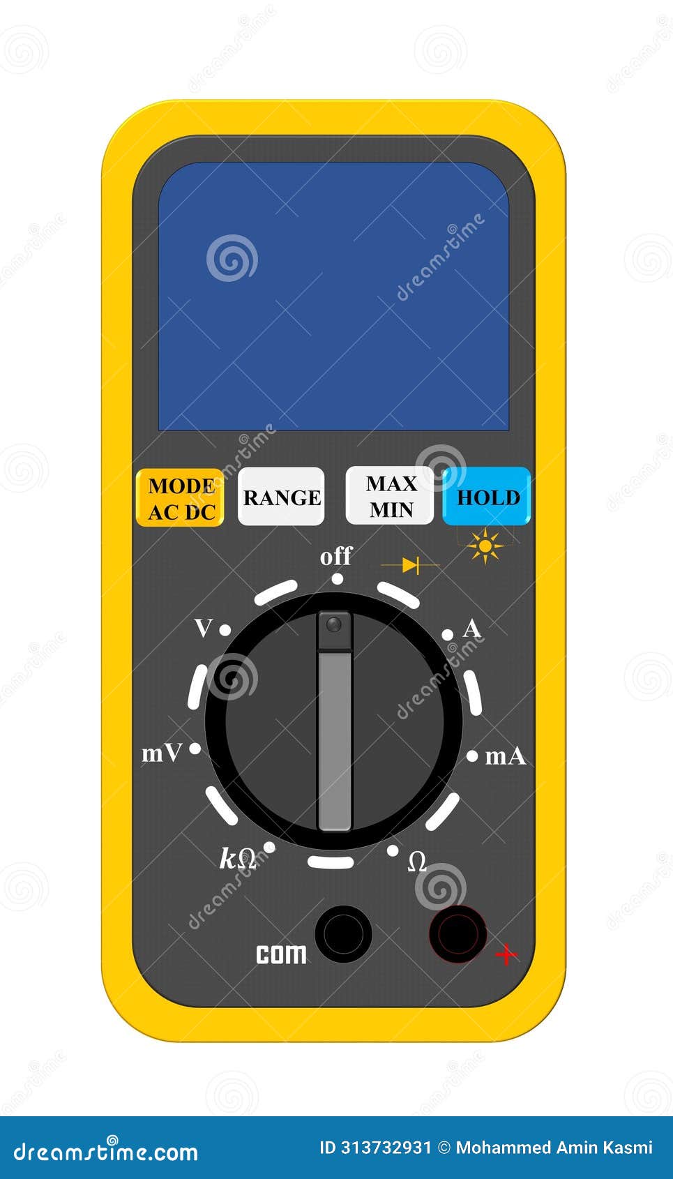 Illustration of a Multimeter Stock Illustration - Illustration of ...