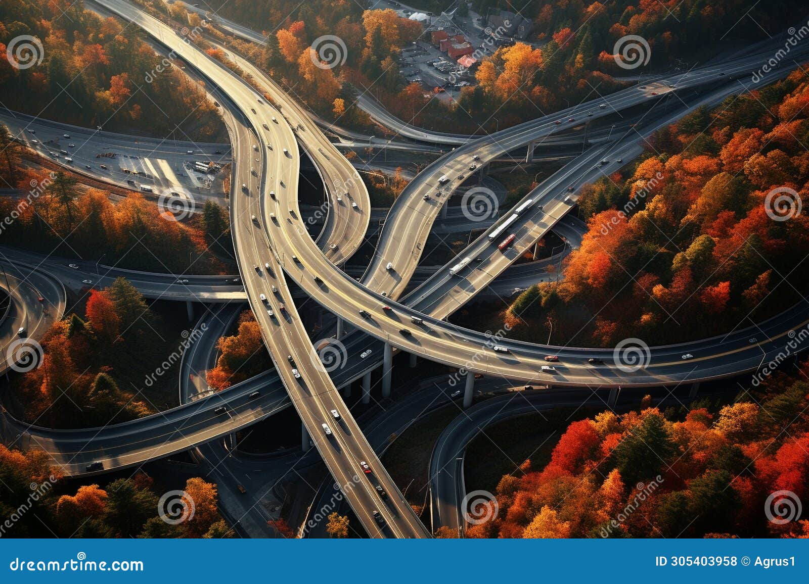 Illustration of a Multi-tiered Road in the City. Complex Logistics ...