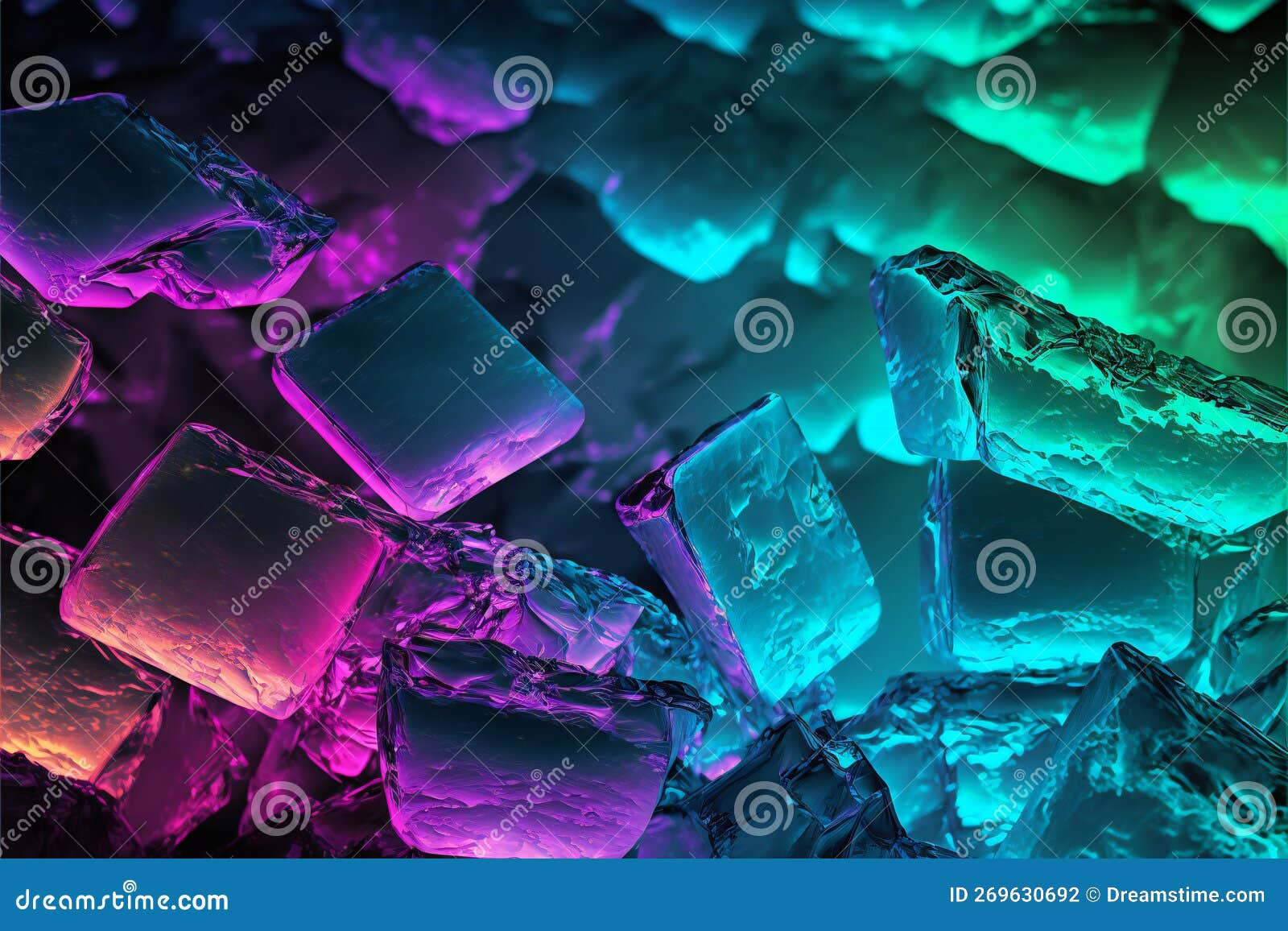 Multicolored Glow Ice Texture, Abstract Background, Abstract, Colors ...