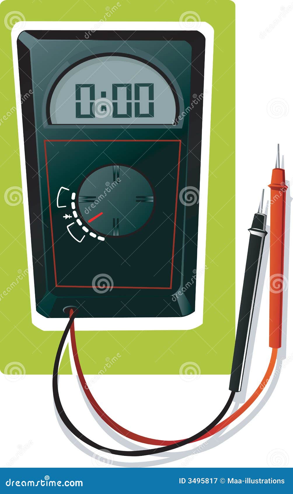 Illustration Of MultiMeter Cartoon Vector | CartoonDealer.com #3495817