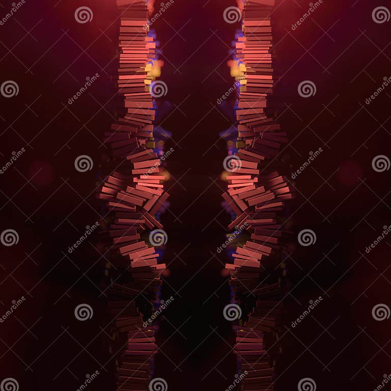 Illustration of Multiple Metal Rectangles on Dark Background. 3d ...