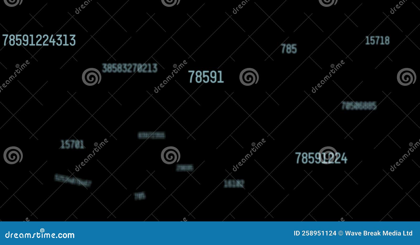 Illustration of Multiple Numbers Against Black Background, Copy Space ...