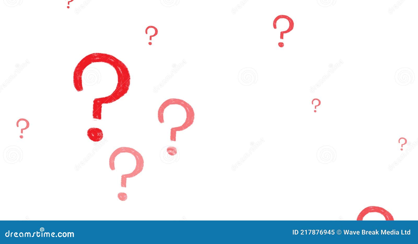 Illustration of Multiple Red Question Marks on White Background Stock ...
