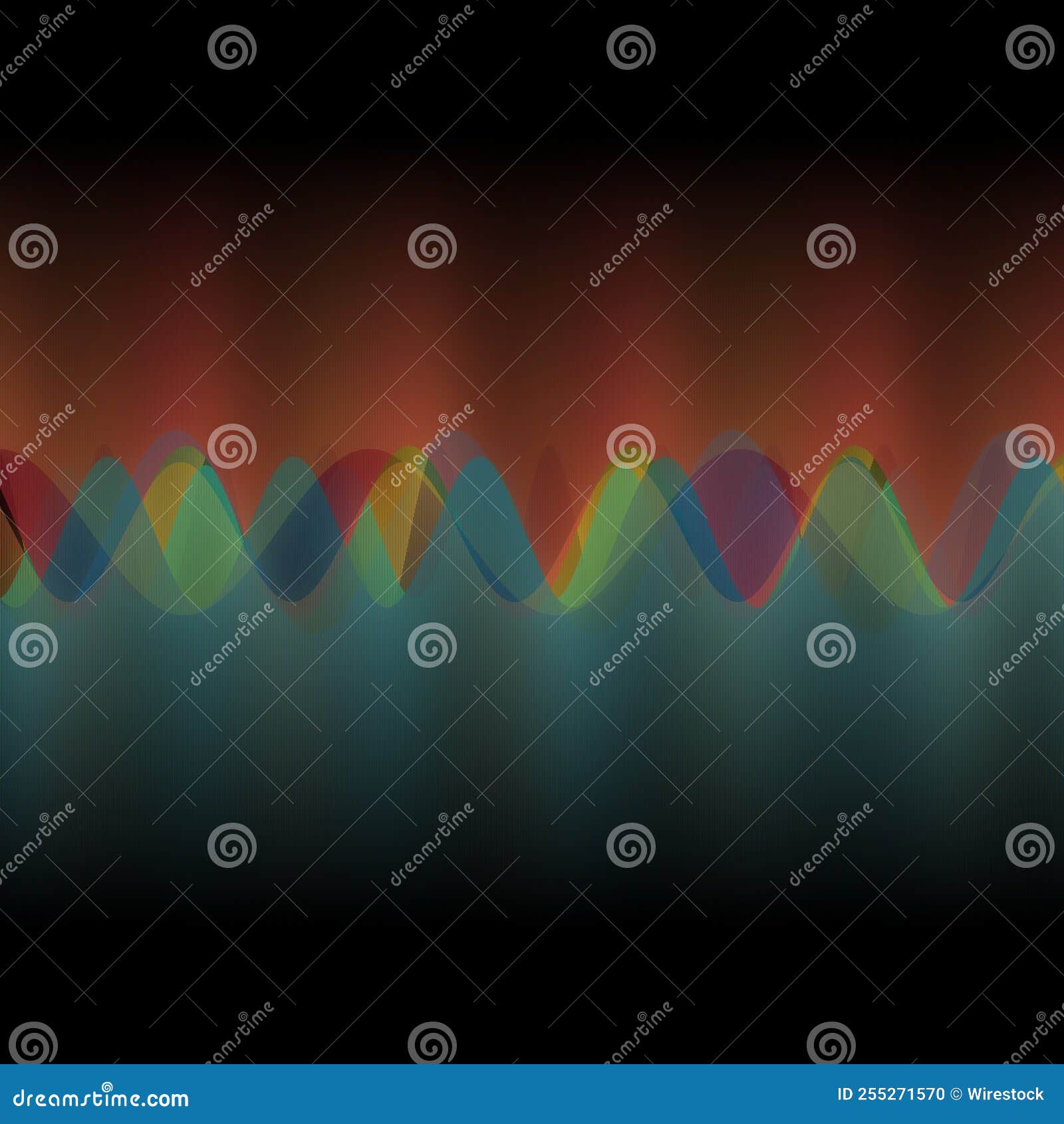 Illustration of Multiple Waves Oscillating or Overlapping by Many Small ...
