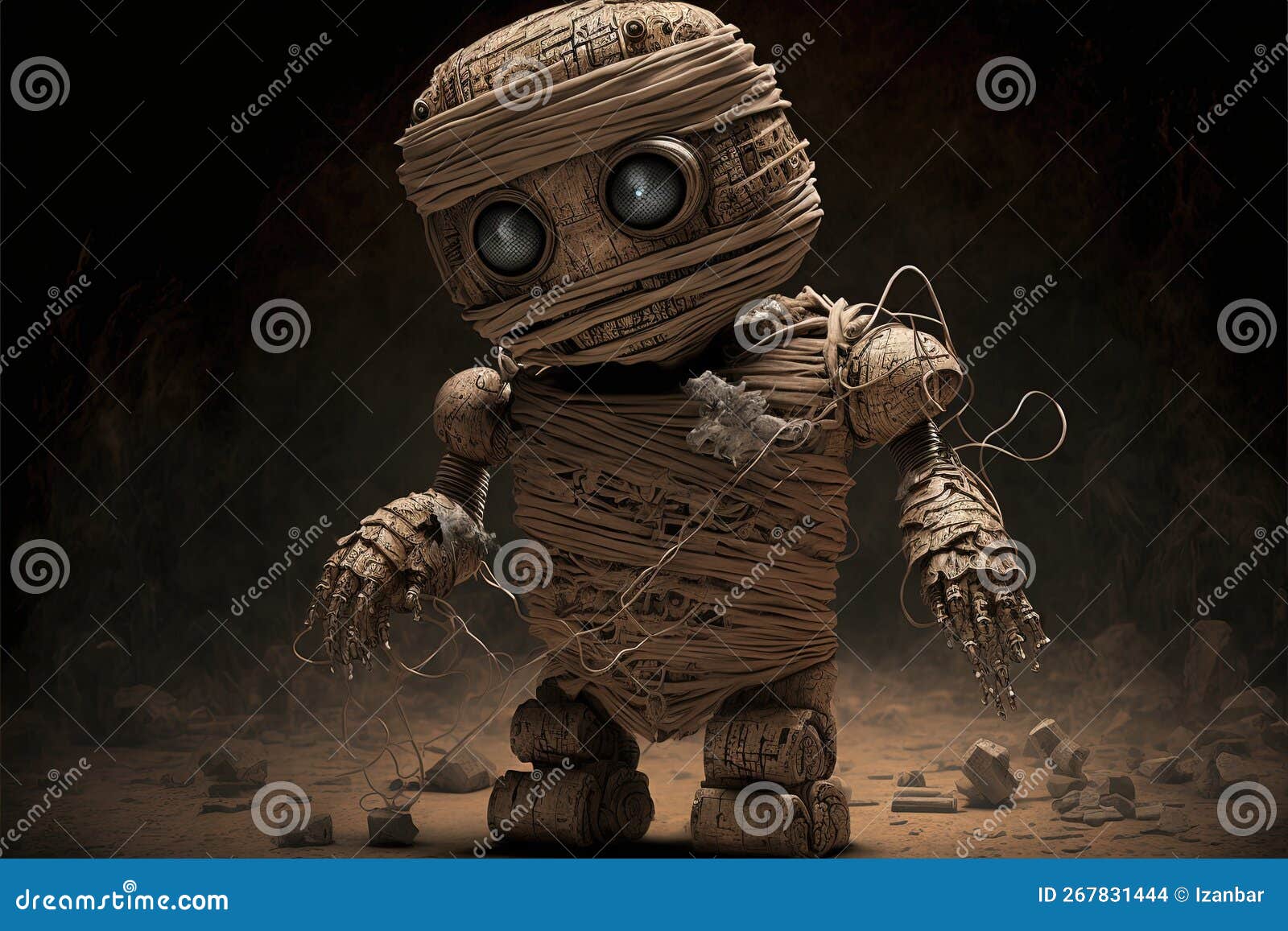 Illustration of a Mummy Robot Generative Ai Stock Photo - Image of ...