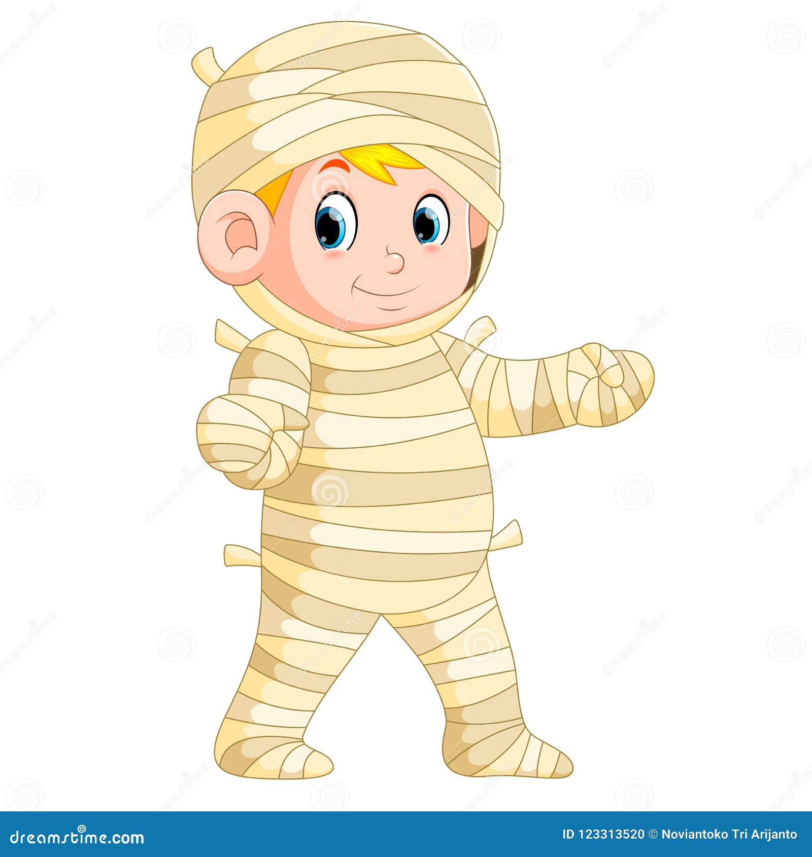 Mummy walking cartoon stock vector. Illustration of embalmed - 123313520