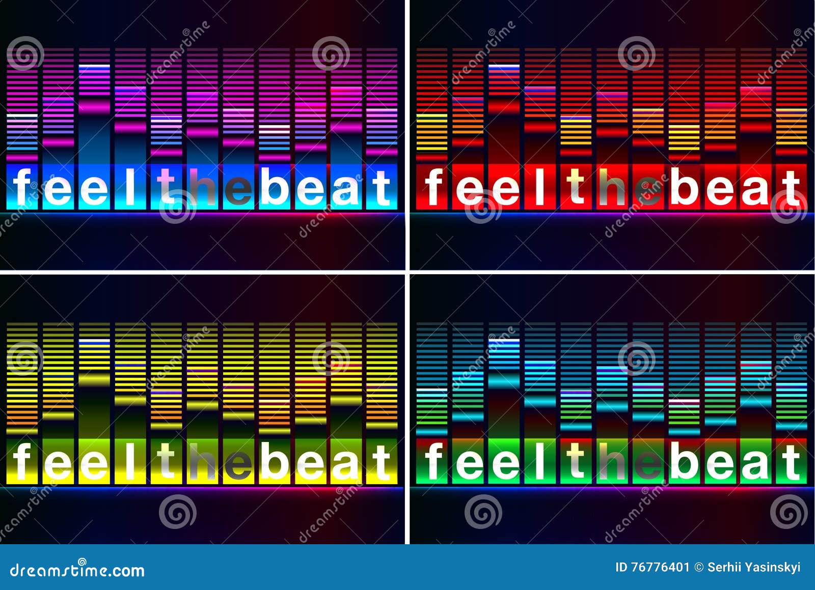 Illustration of Music Equalizer Bar in Shiny Background Stock Vector ...