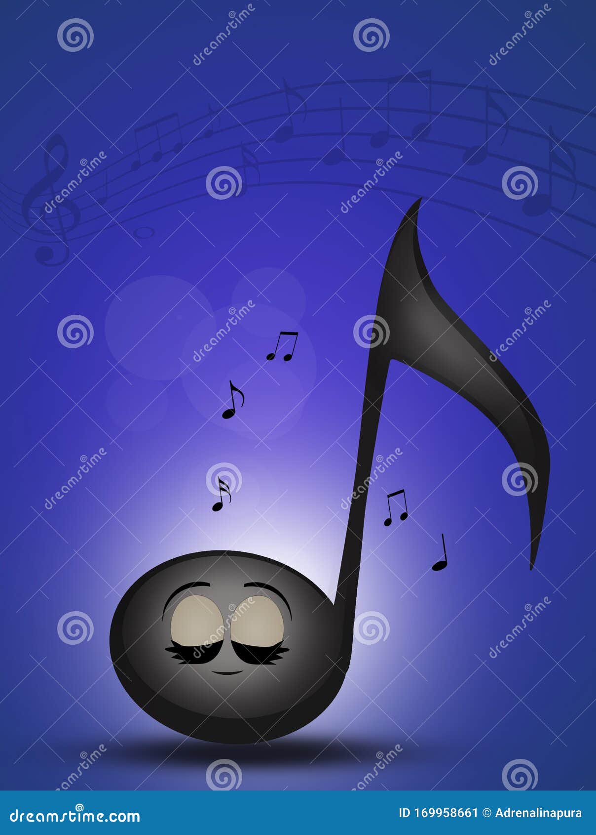 Illustration of Musical Notes Stock Illustration - Illustration of ...