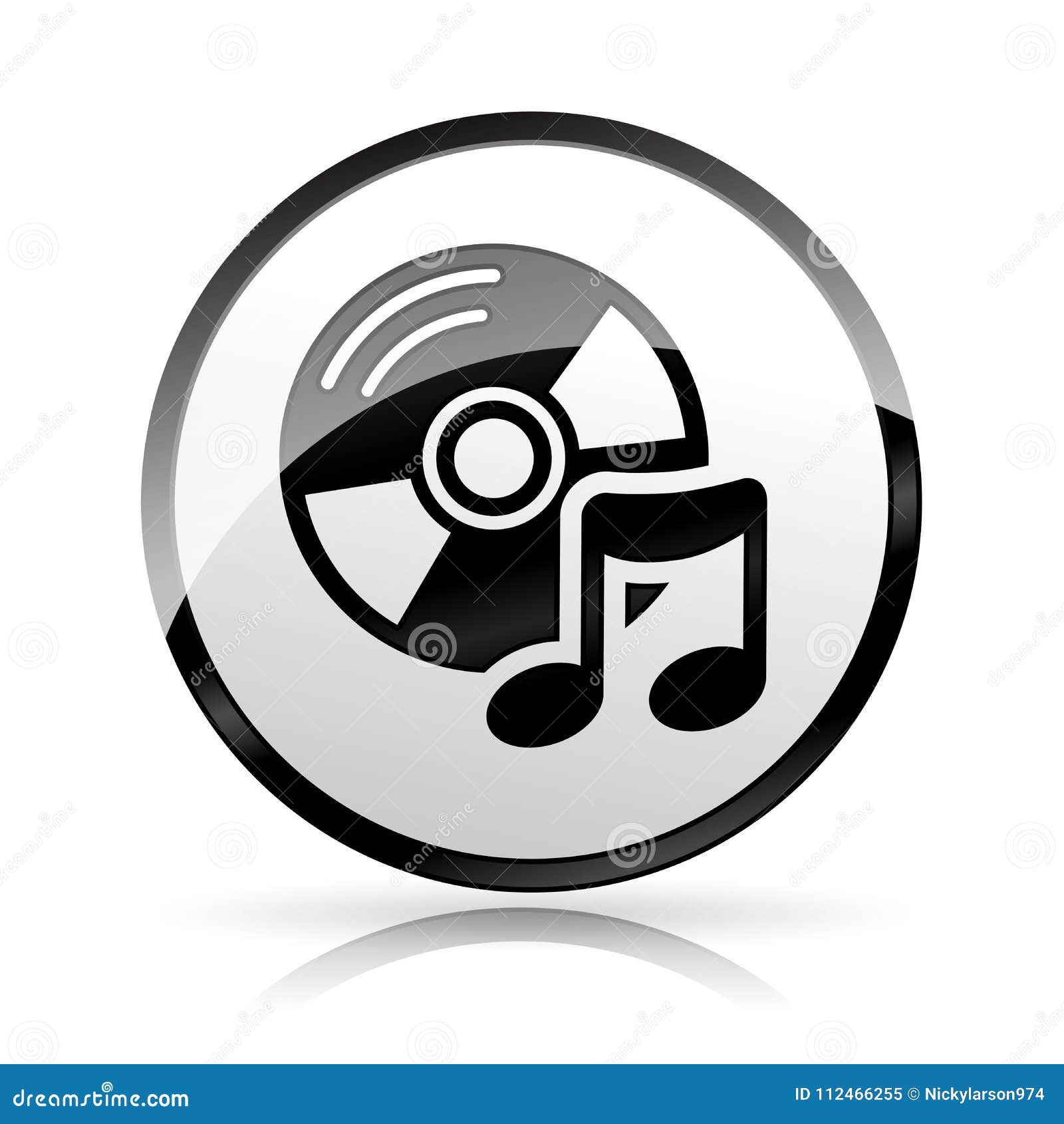 Musique Icon on White Background Stock Vector - Illustration of play ...