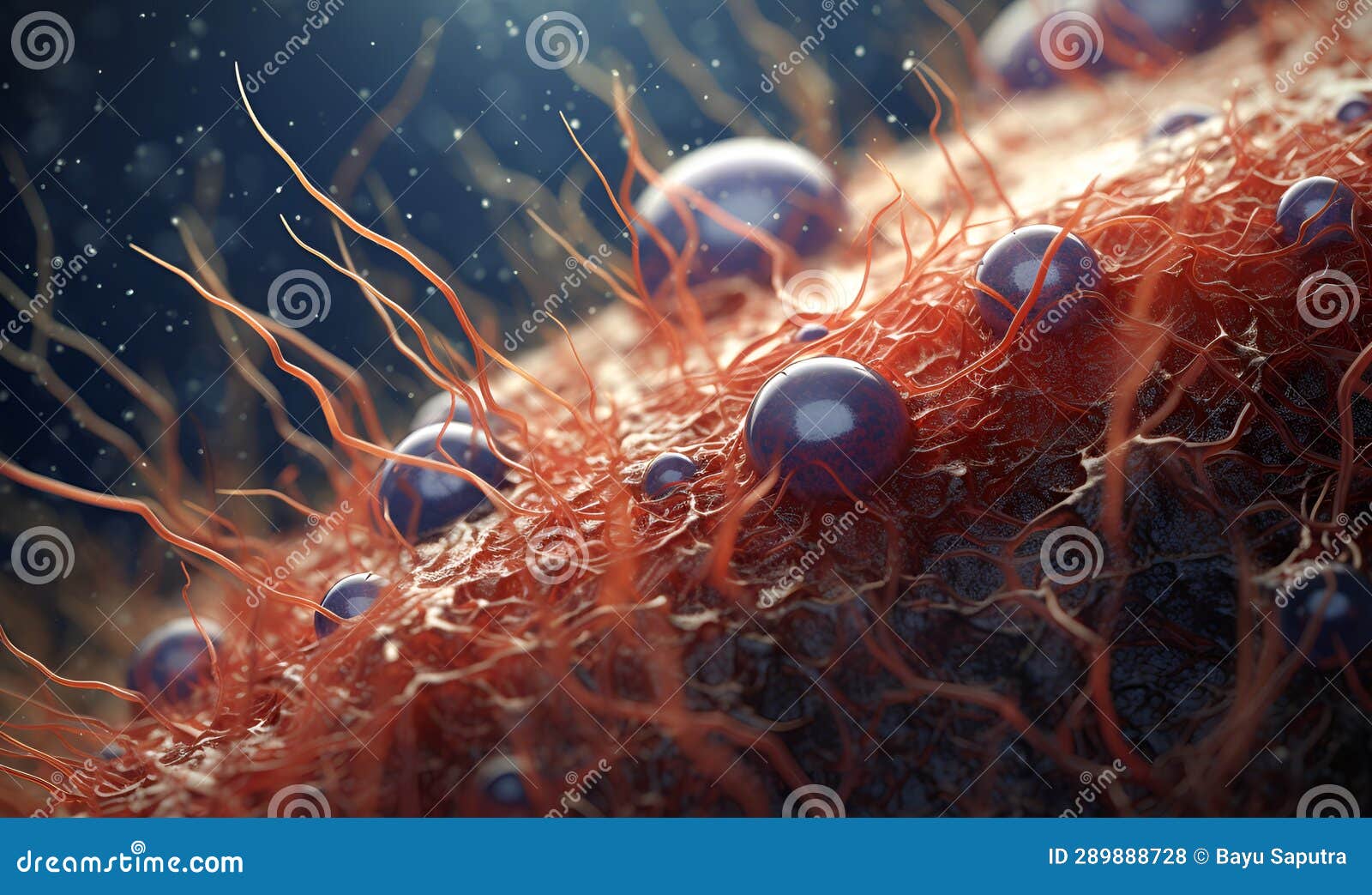 Illustration of a Mutated Virus or Microbe, Generative Ai Stock ...
