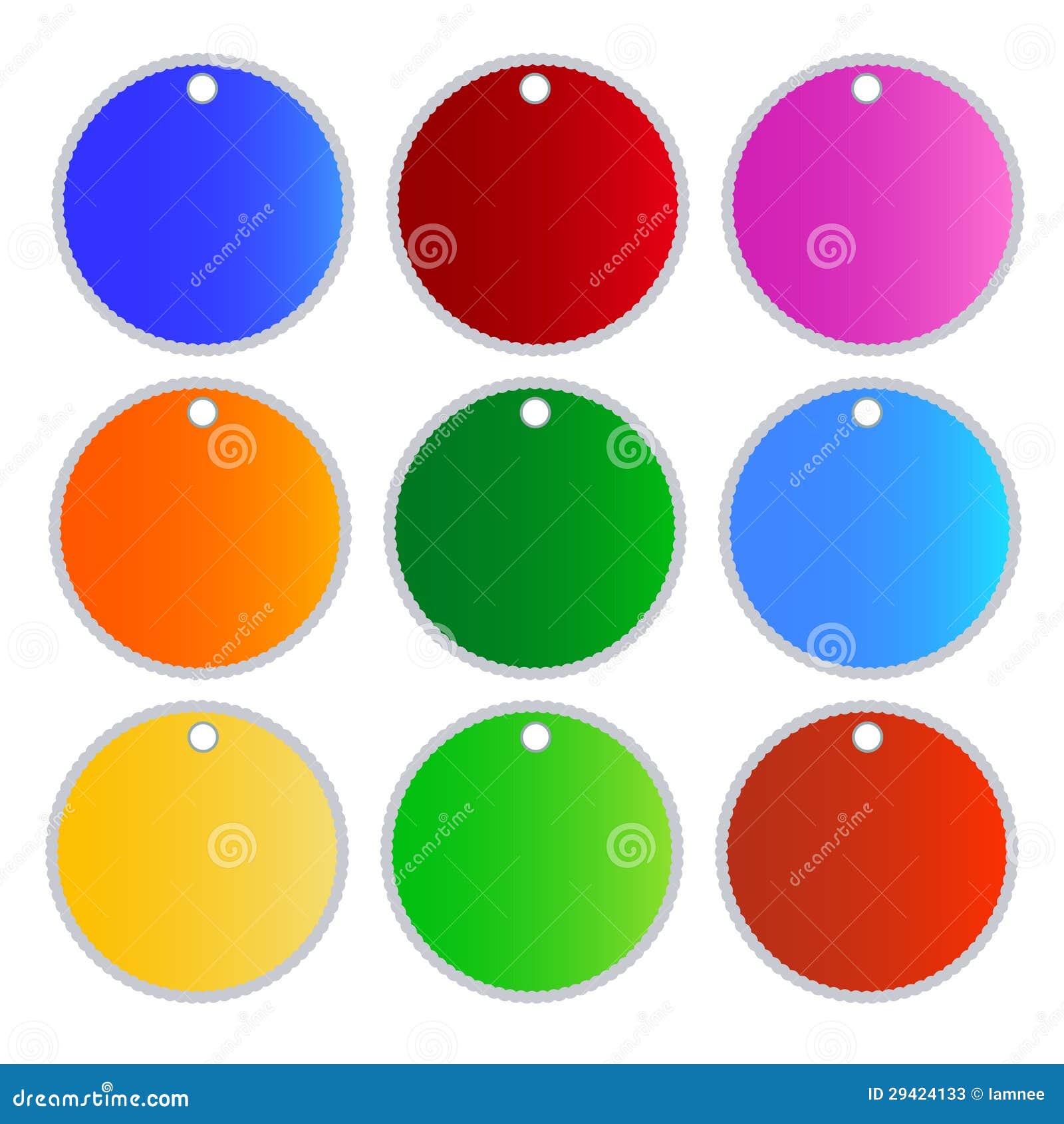 An Illustration of Muti Colors Circle Labels Stock Vector ...