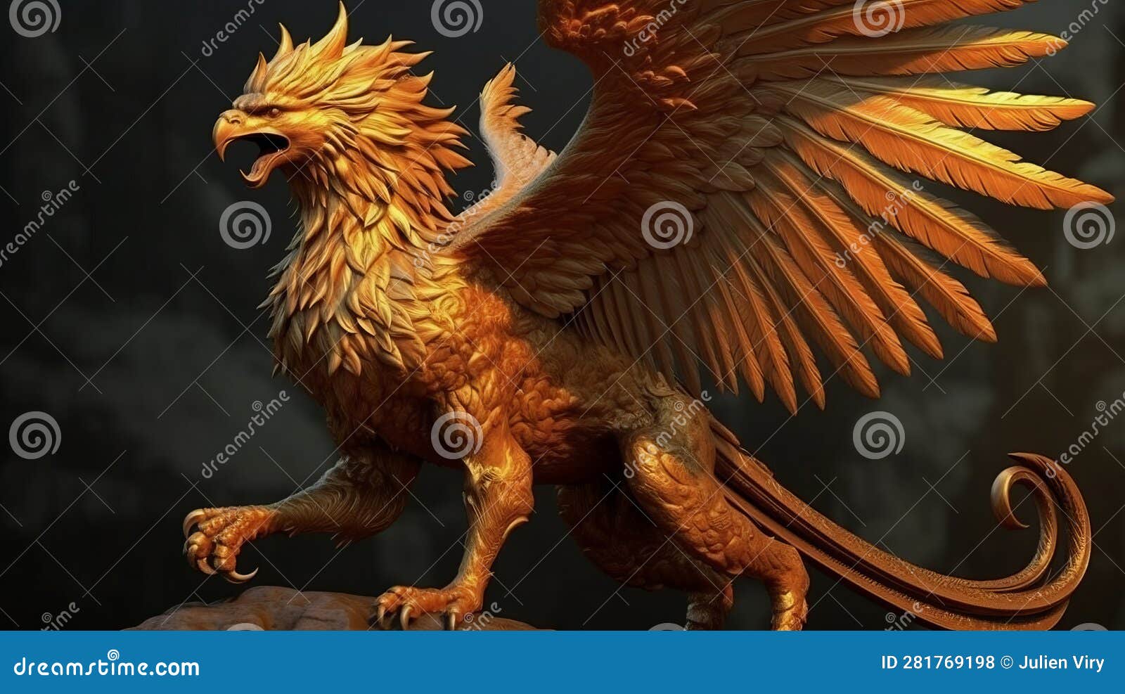 Illustration of the Mythical Creature the Griffin Half Lion Half Eagle ...
