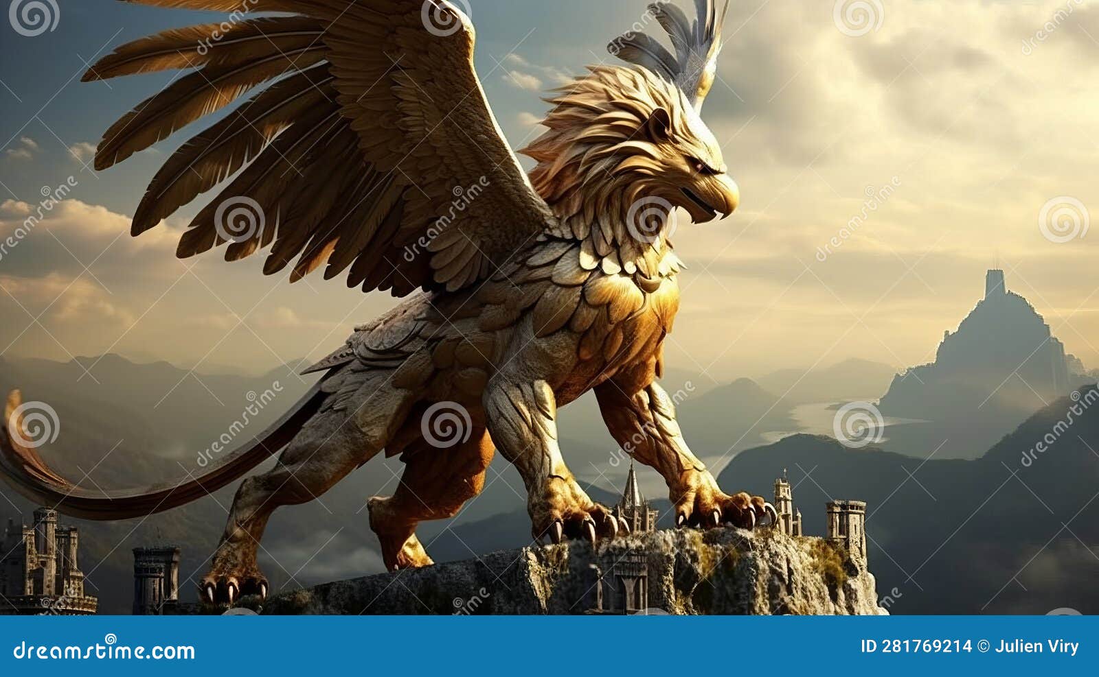 Illustration of the Mythical Creature the Griffin Half Lion Half Eagle Stock Illustration ...