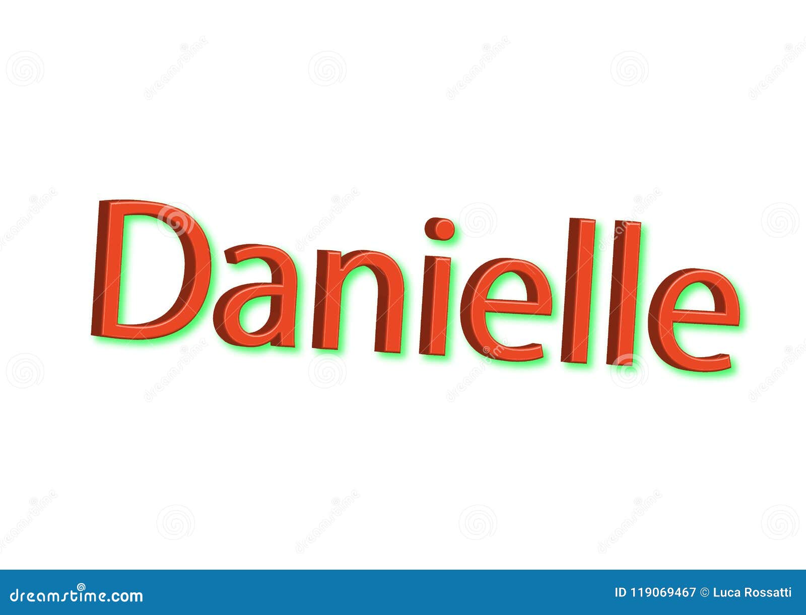 Illustration, Name Danielle Isolated in a White Background Stock ...