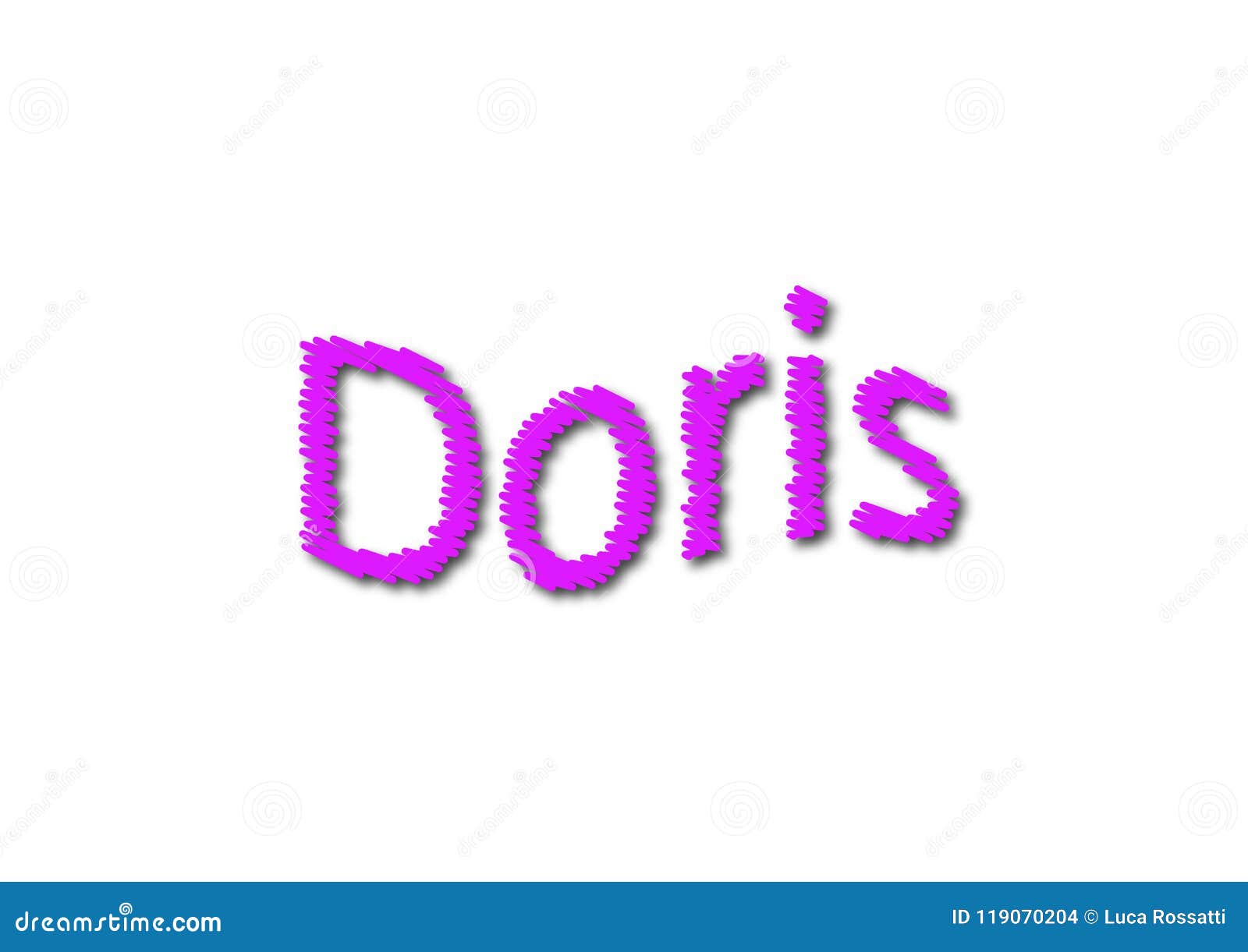 Illustration, Name Doris Isolated in a White Background Stock ...