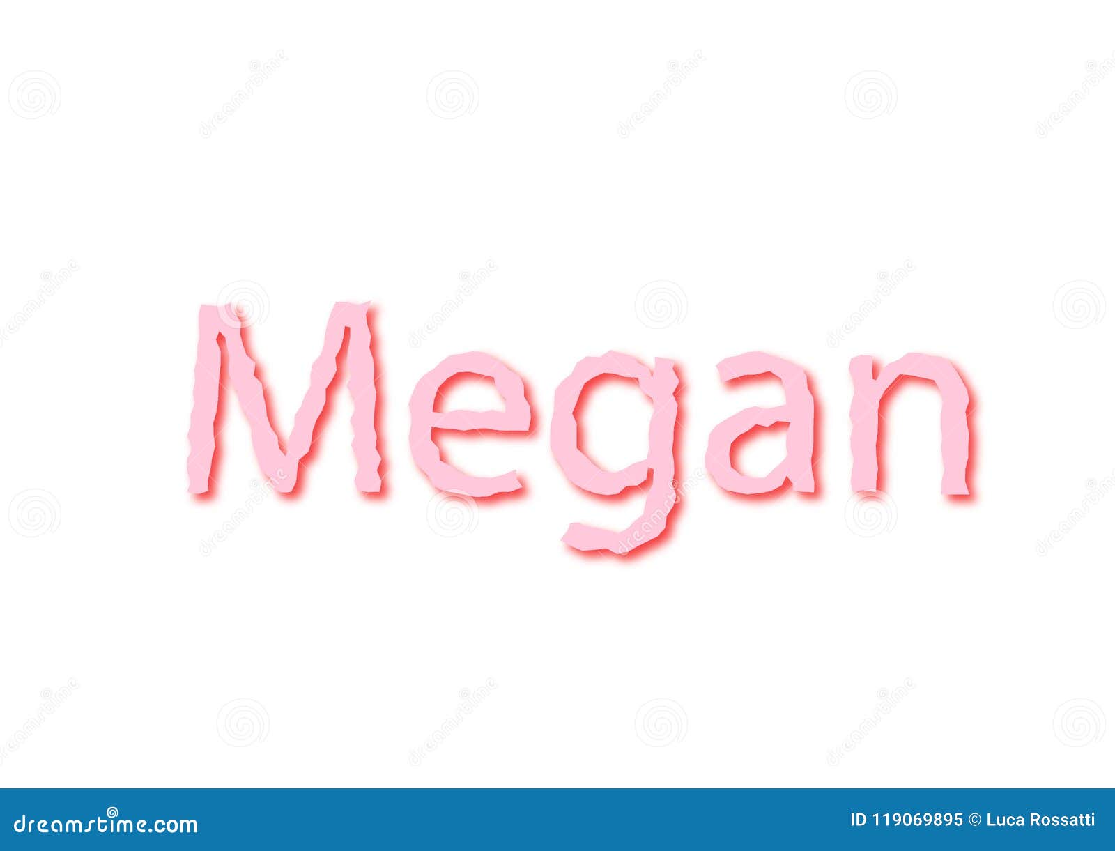 Illustration, Name Megan Isolated in a White Background Stock Image ...