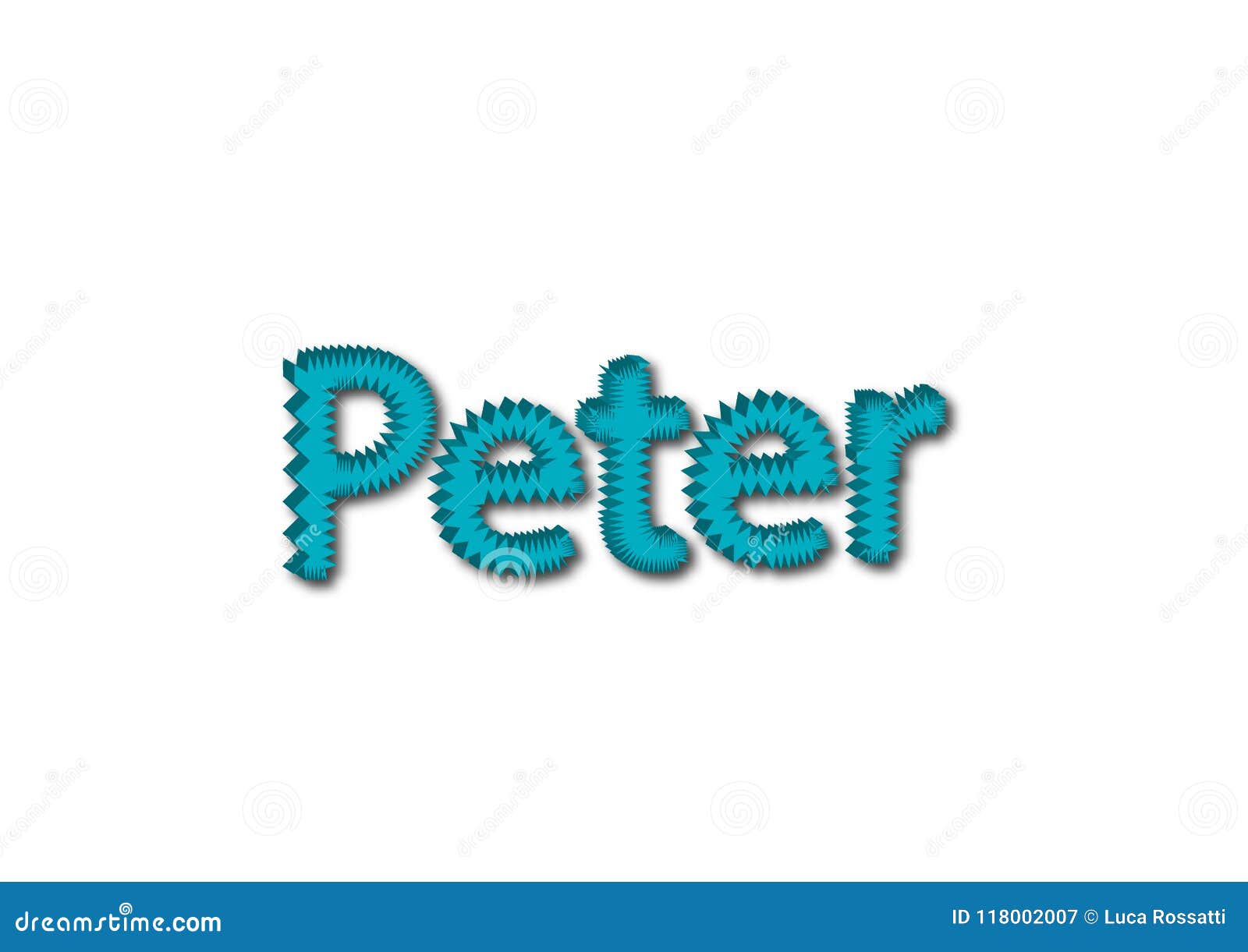 Illustration, Name Peter Isolated in a White Background Stock ...