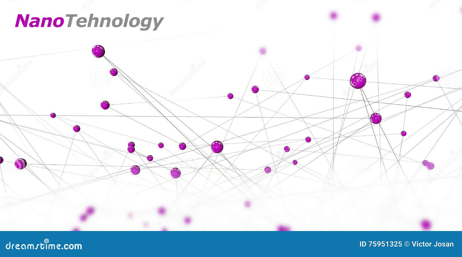 Illustration of a Nanotechnology Symbol on a Black Background Stock ...