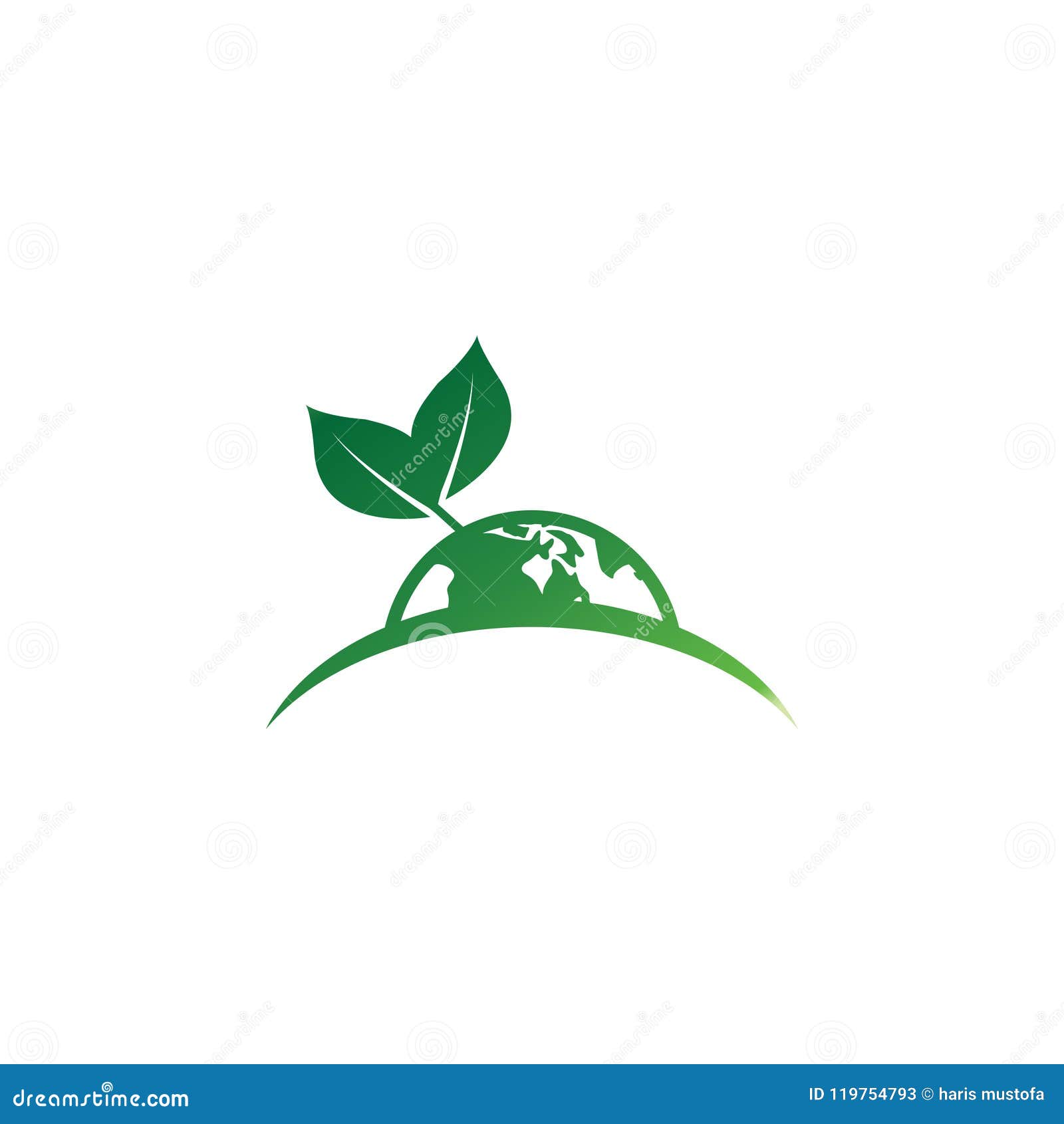 Earth Leaf Logo Design Template Stock Vector - Illustration of business ...