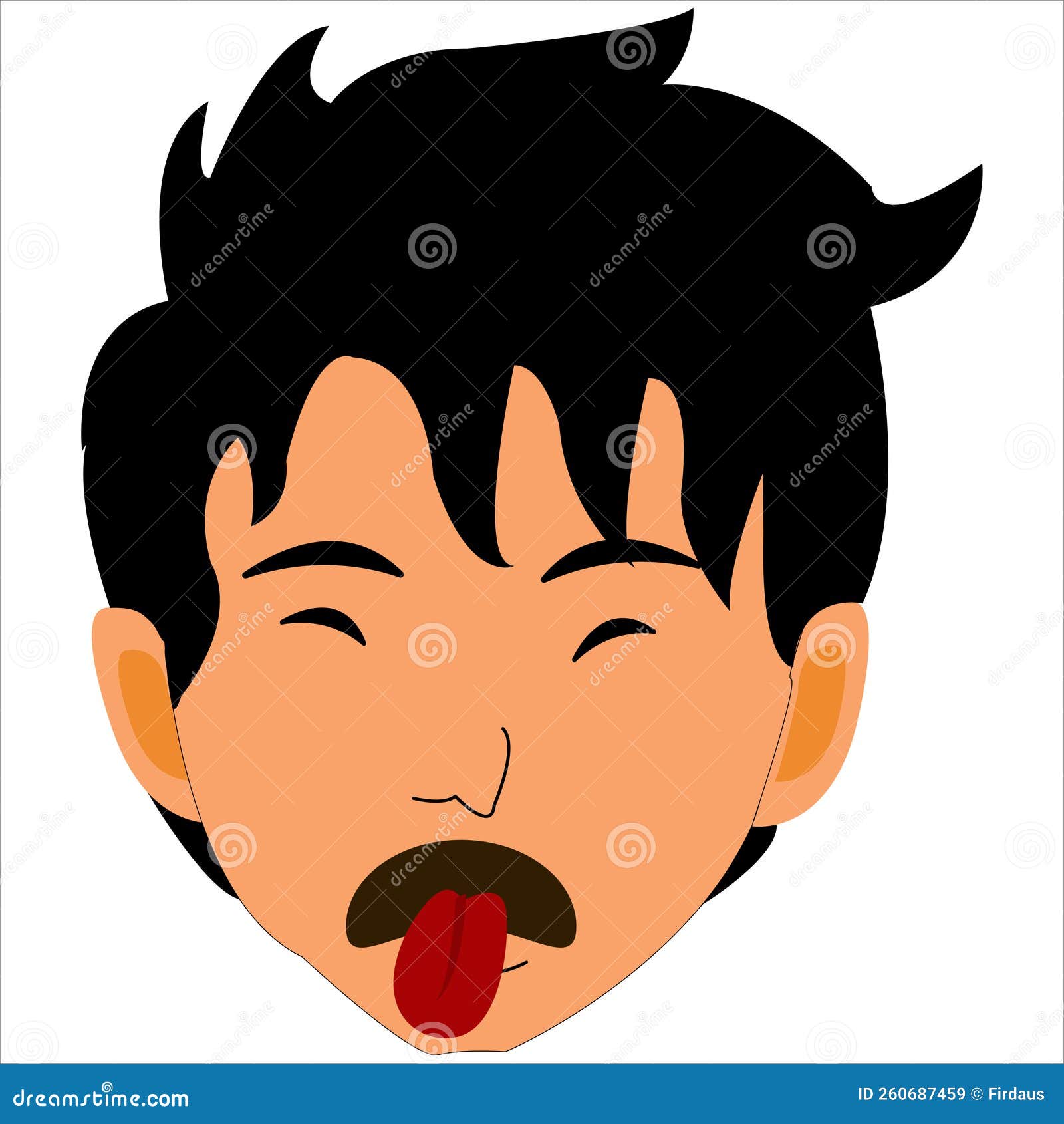 Illustration Nauseous Character Expression Emoticon Stock Vector ...