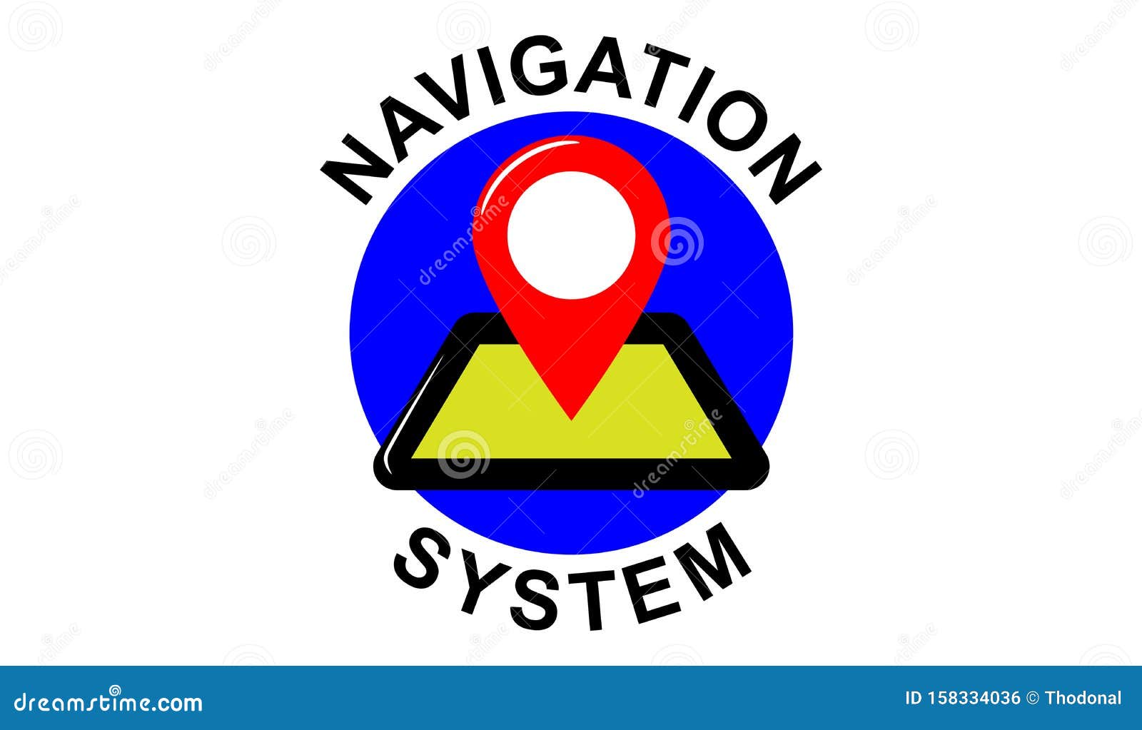 Concept of Navigation System Stock Illustration - Illustration of ...