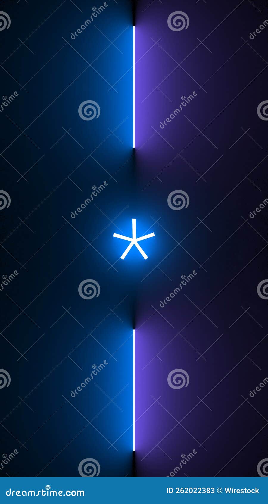 Illustration of a Neon Typographical Symbol Stock Illustration ...