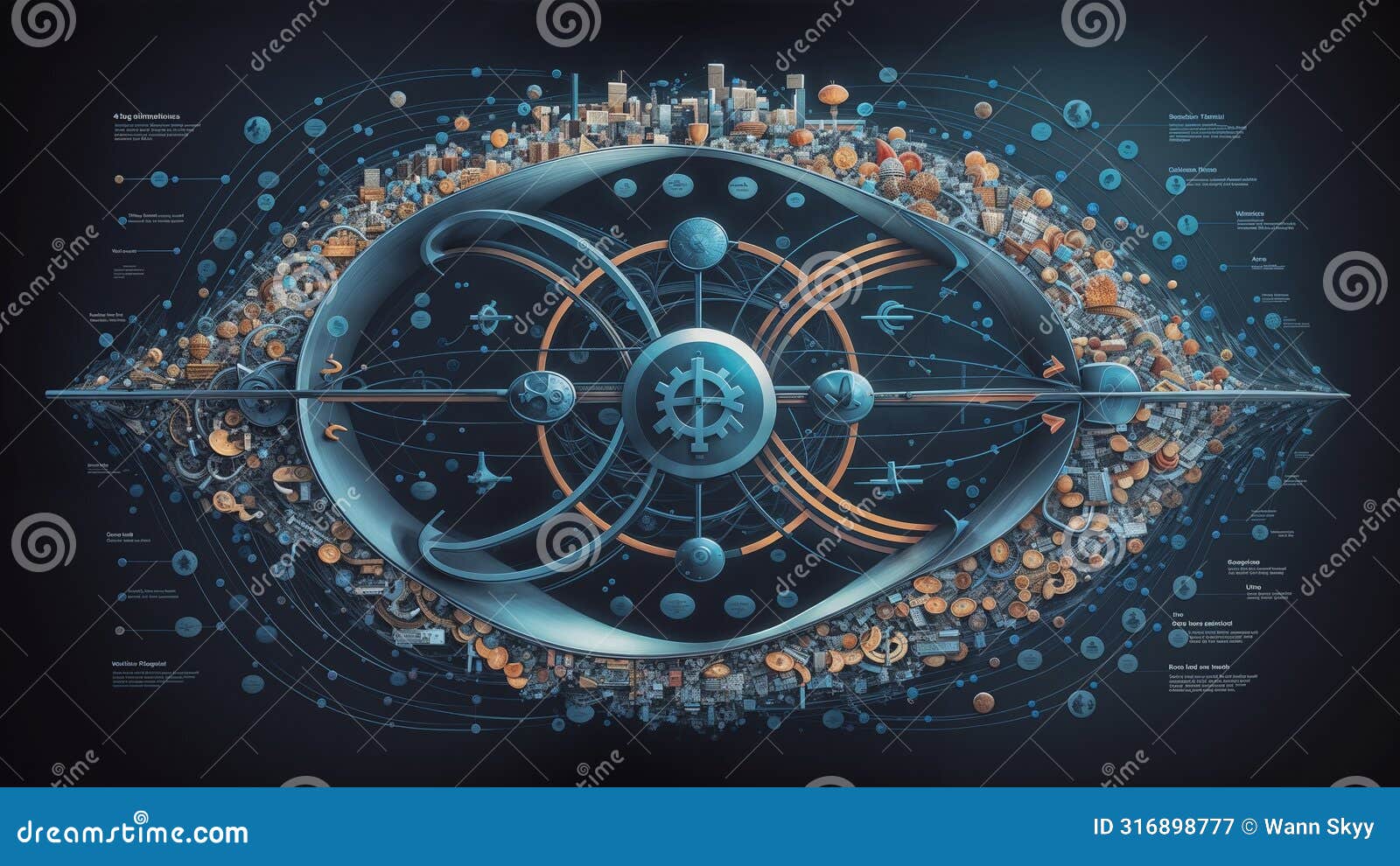 Illustration of Network Data Traffic Around the World Stock ...