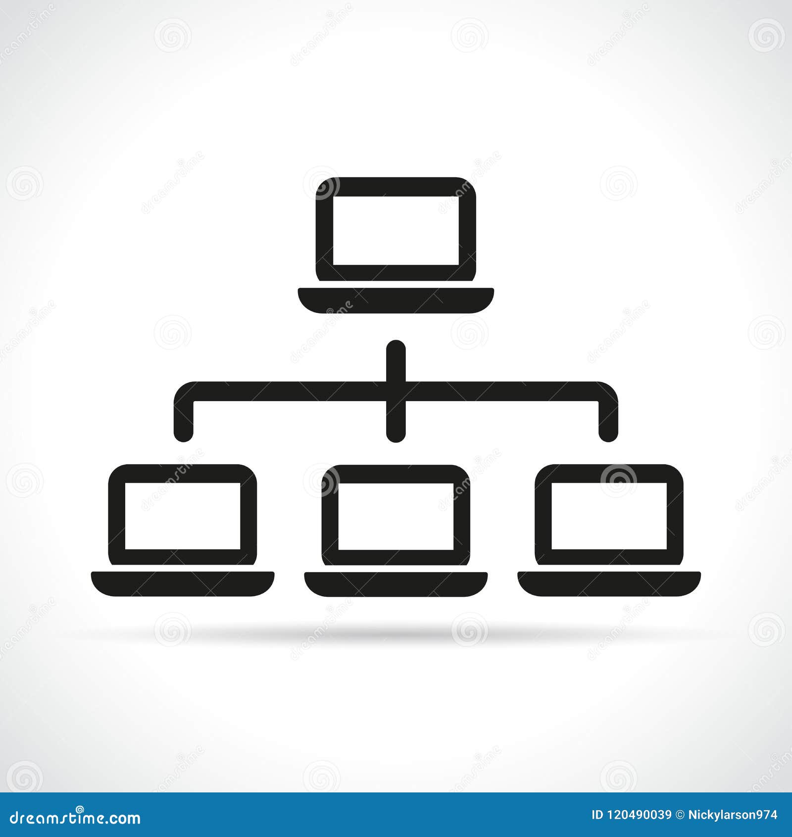 Network Icon on White Background Stock Vector - Illustration of design ...