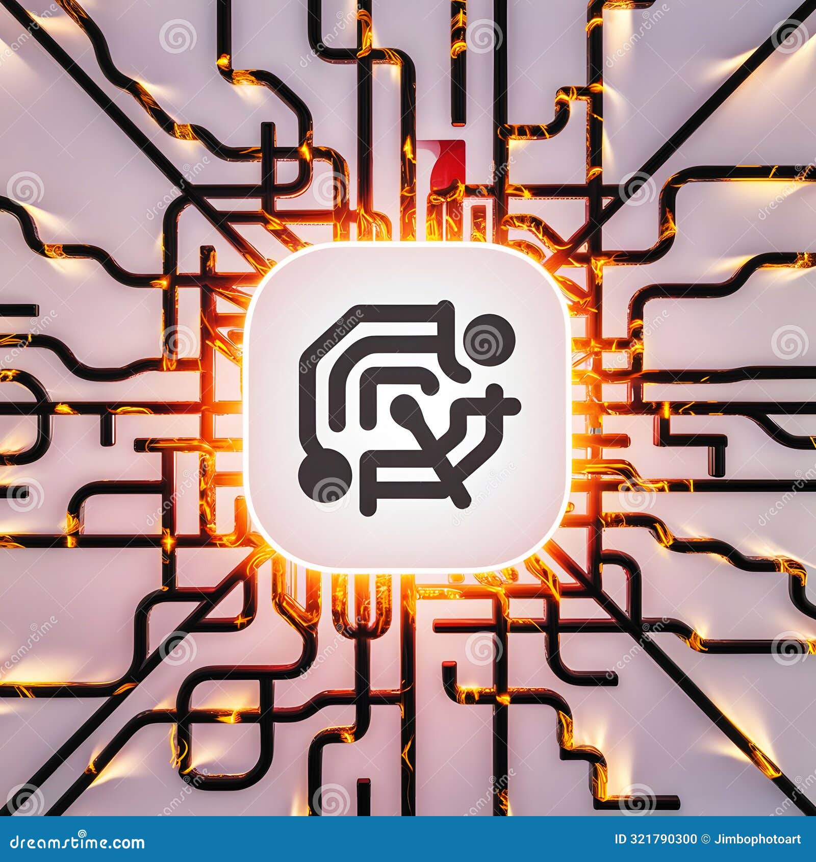 Illustration of Network Node Icon on White Background. it Shows the ...