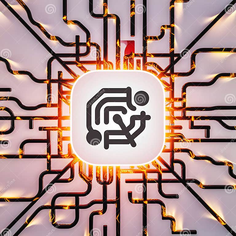 Illustration of Network Node Icon on White Background. it Shows the ...