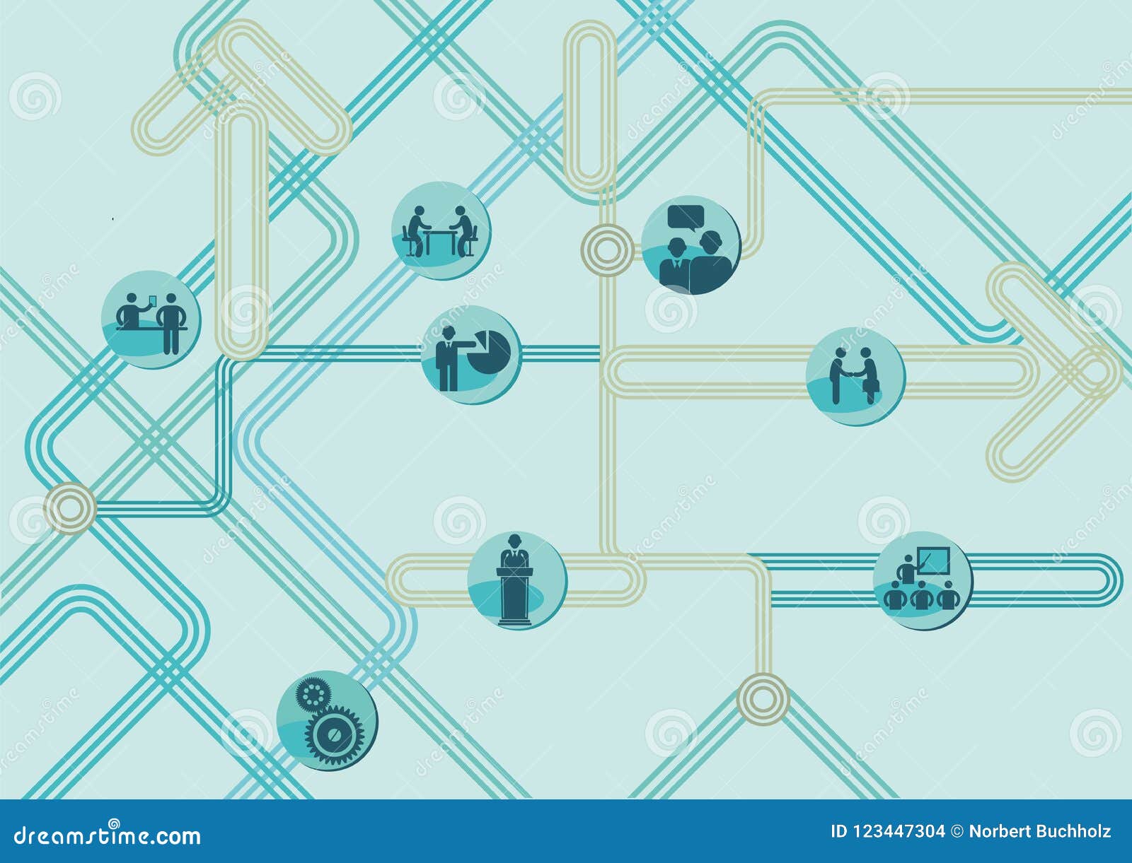 Information and Communication Network Stock Vector - Illustration of ...