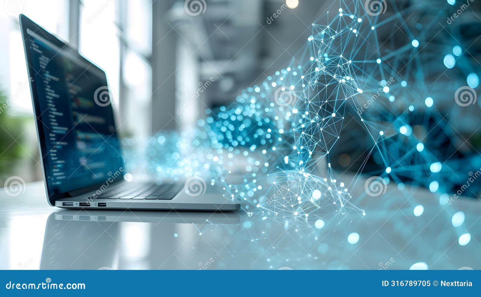 Illustration of Neural Links and AI Technology Concept Stock ...