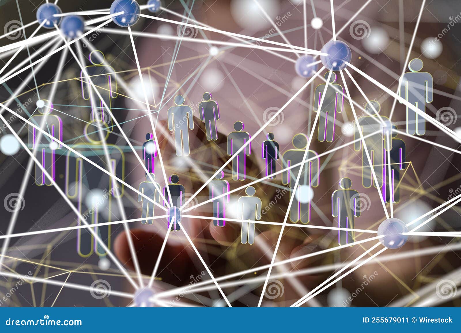 Illustration of Neural Network Cells Connected with Each Other Stock ...