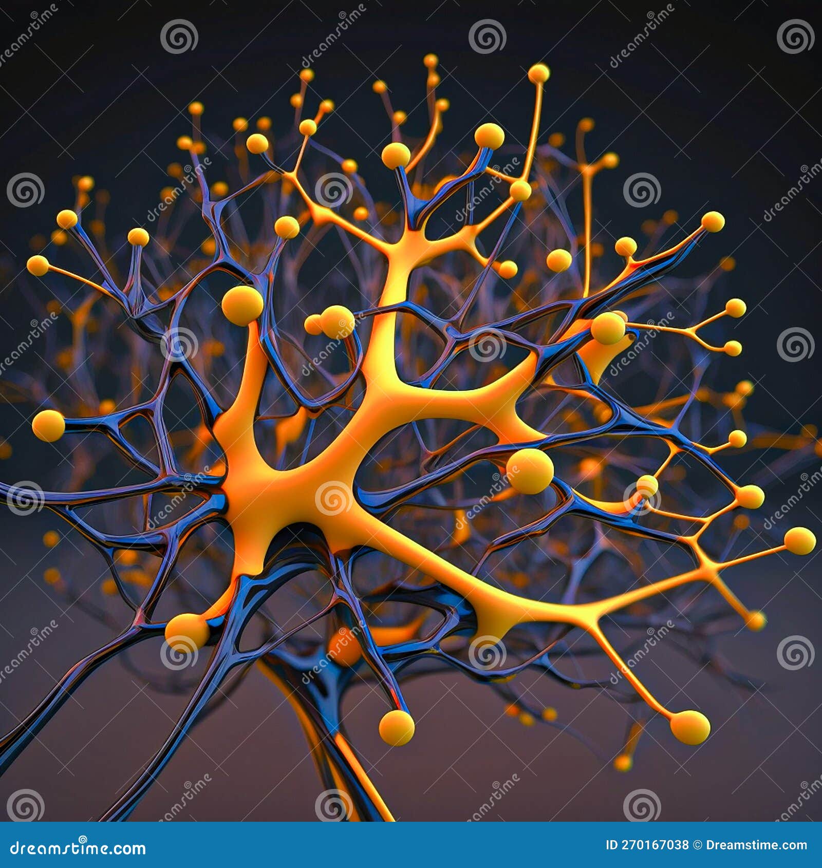 Illustration of the Neural Network of Interconnected Shining Threads ...