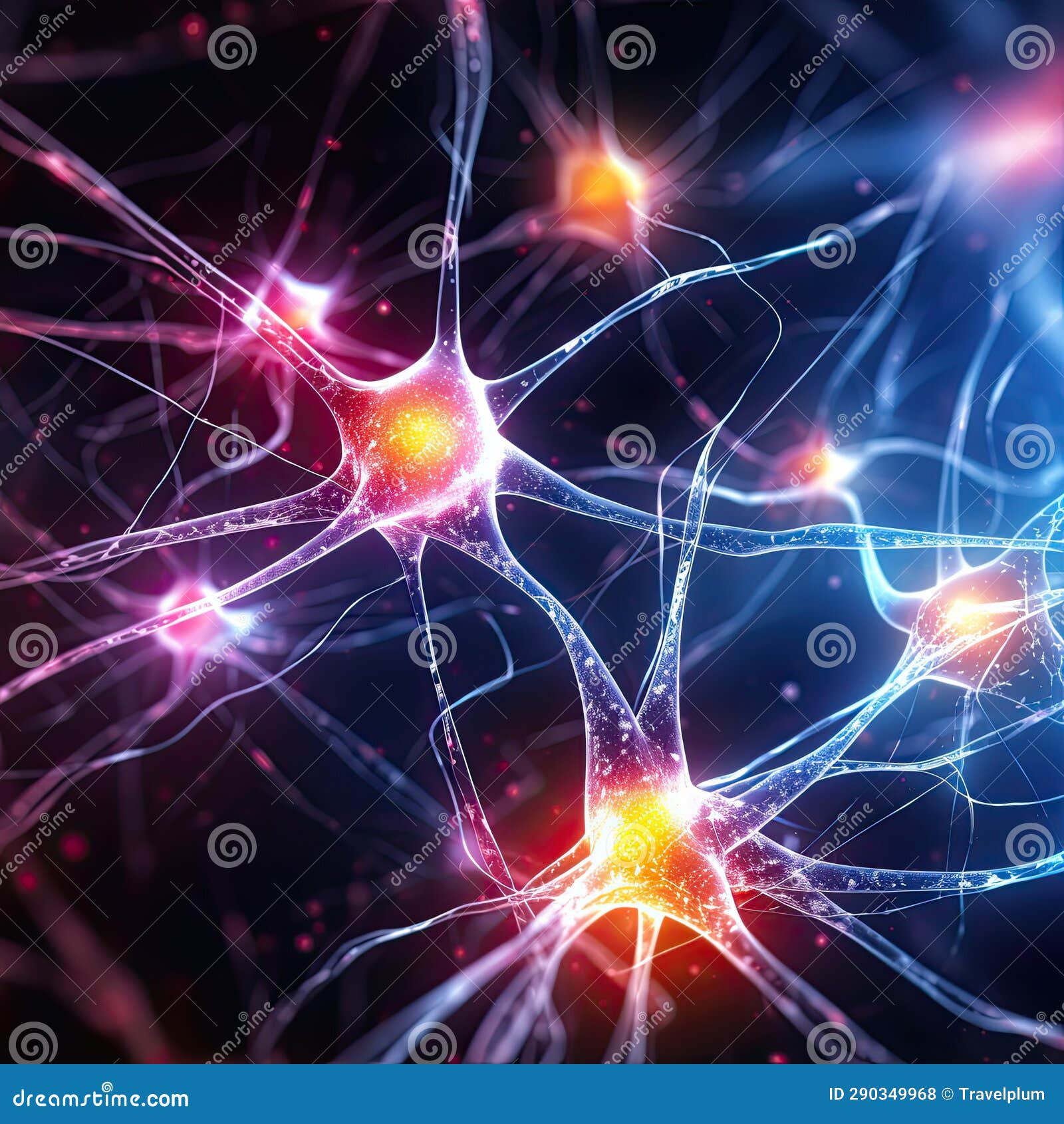 Illustration of a Neural Network of Intertwining Multi-colored Threads ...