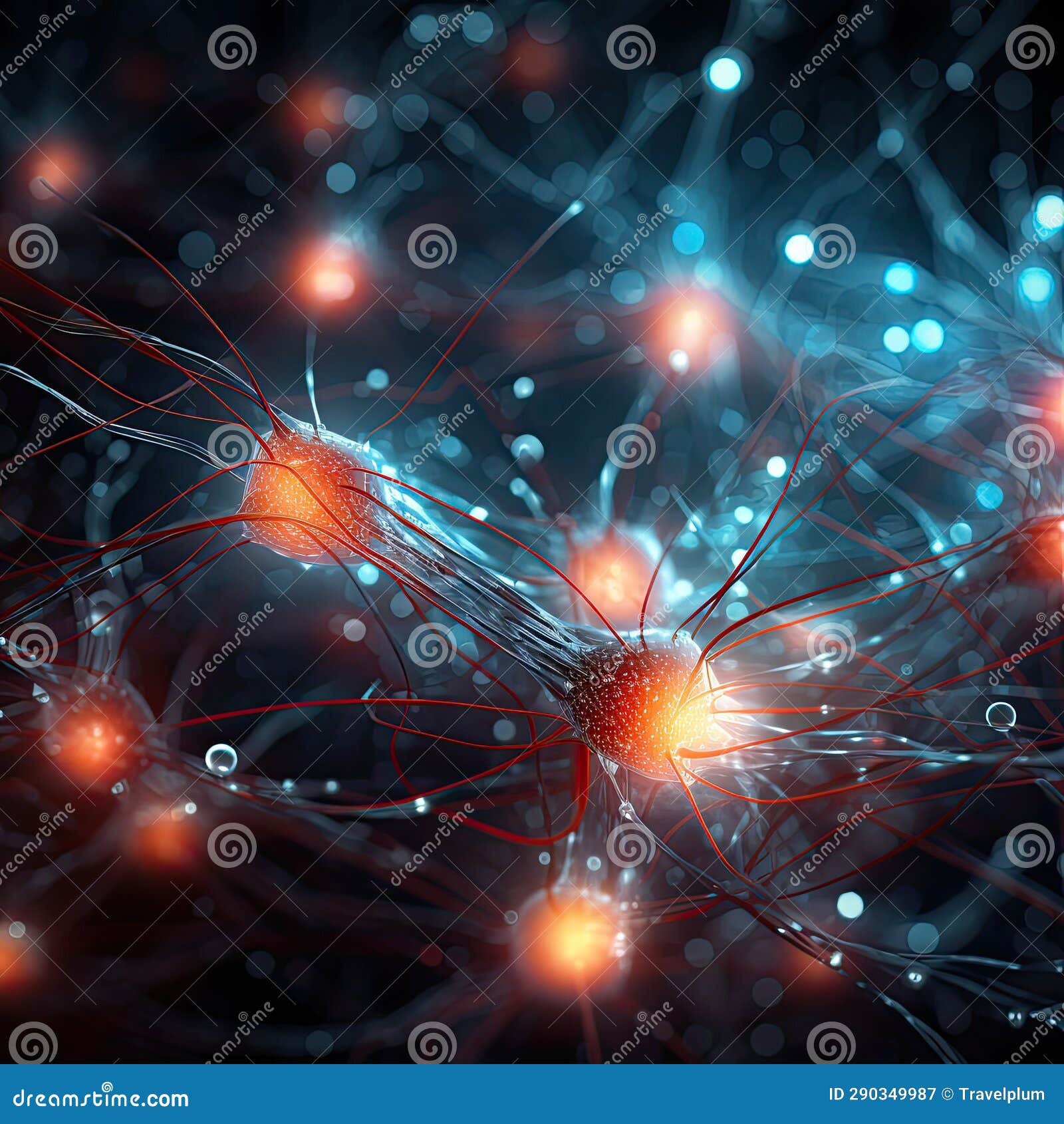Illustration of a Neural Network of Intertwining Multi-colored Threads ...