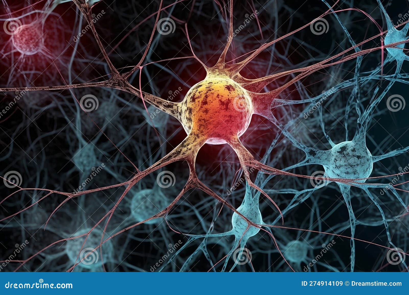 Illustration of a Neural Network - Technology and Innovation Concept AI ...